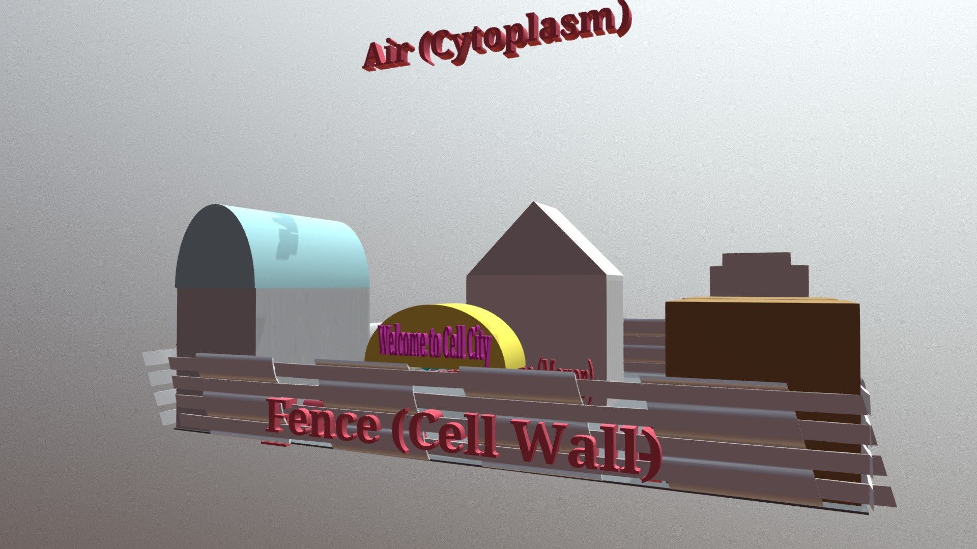 Cell City Made by 7th grade student at Emerson - 3D model by Dr. Eddie ...