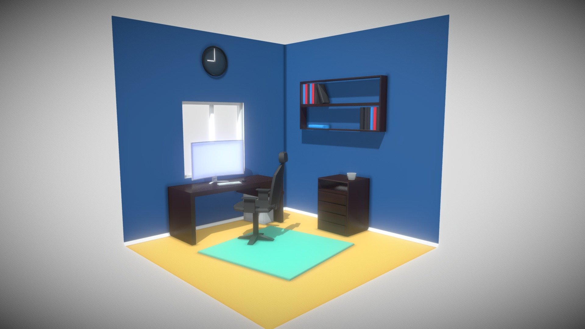 Low poly Bed room - Download Free 3D model by Theo (@theohan) [253abb6 ...