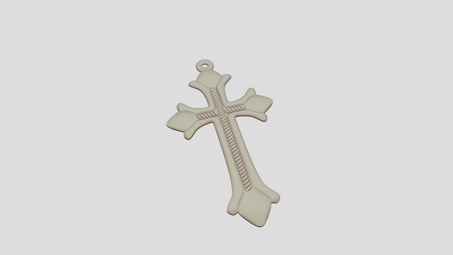 Cruz 5x3x0,12cm Com Argola - 3D model by lrgullo [2540d84] - Sketchfab