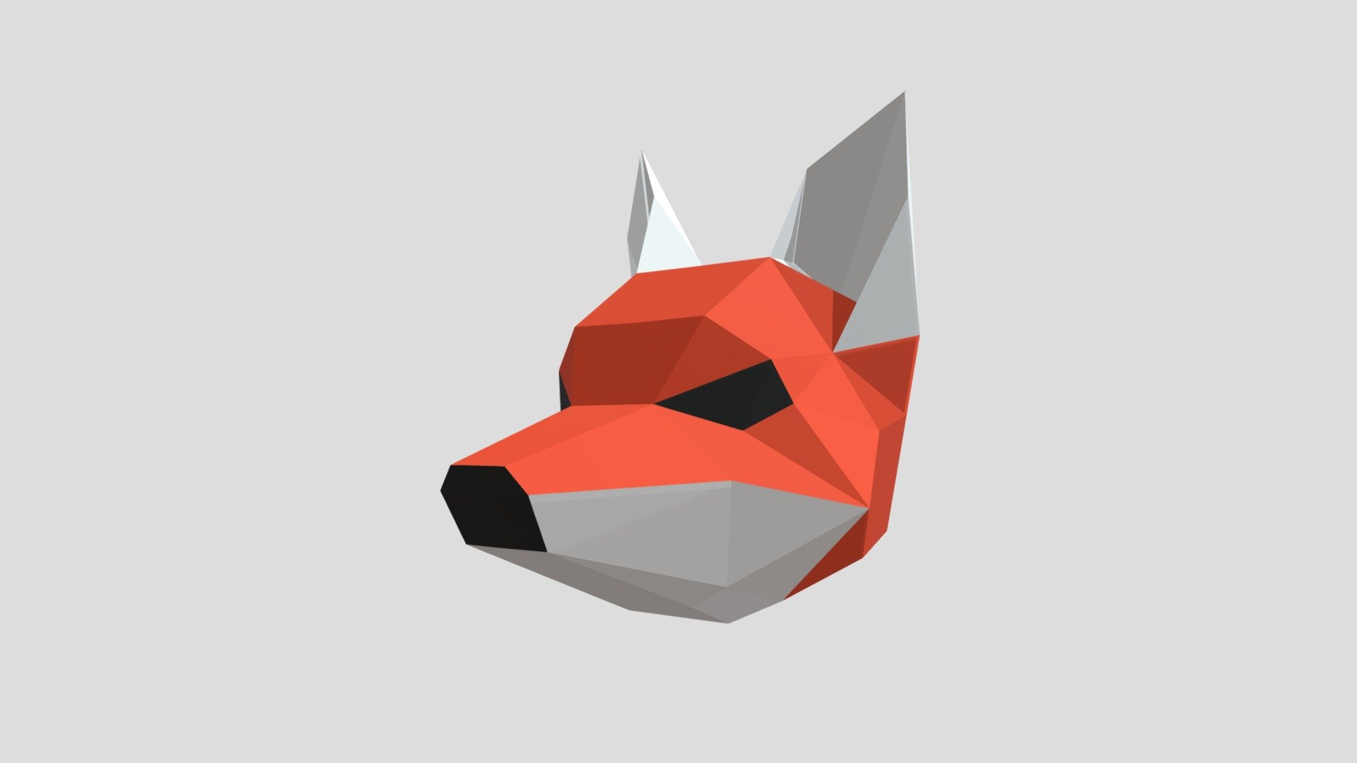 Lowpoly Fox Head - Download Free 3D model by morejpeg [254142b] - Sketchfab