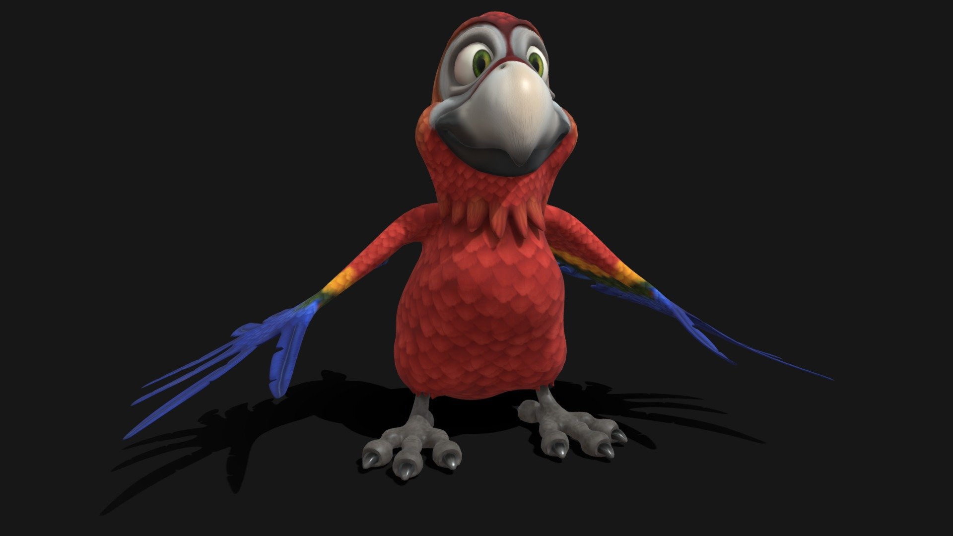 cartoon parrot - Download Free 3D model by local.yany [2541b03] - Sketchfab