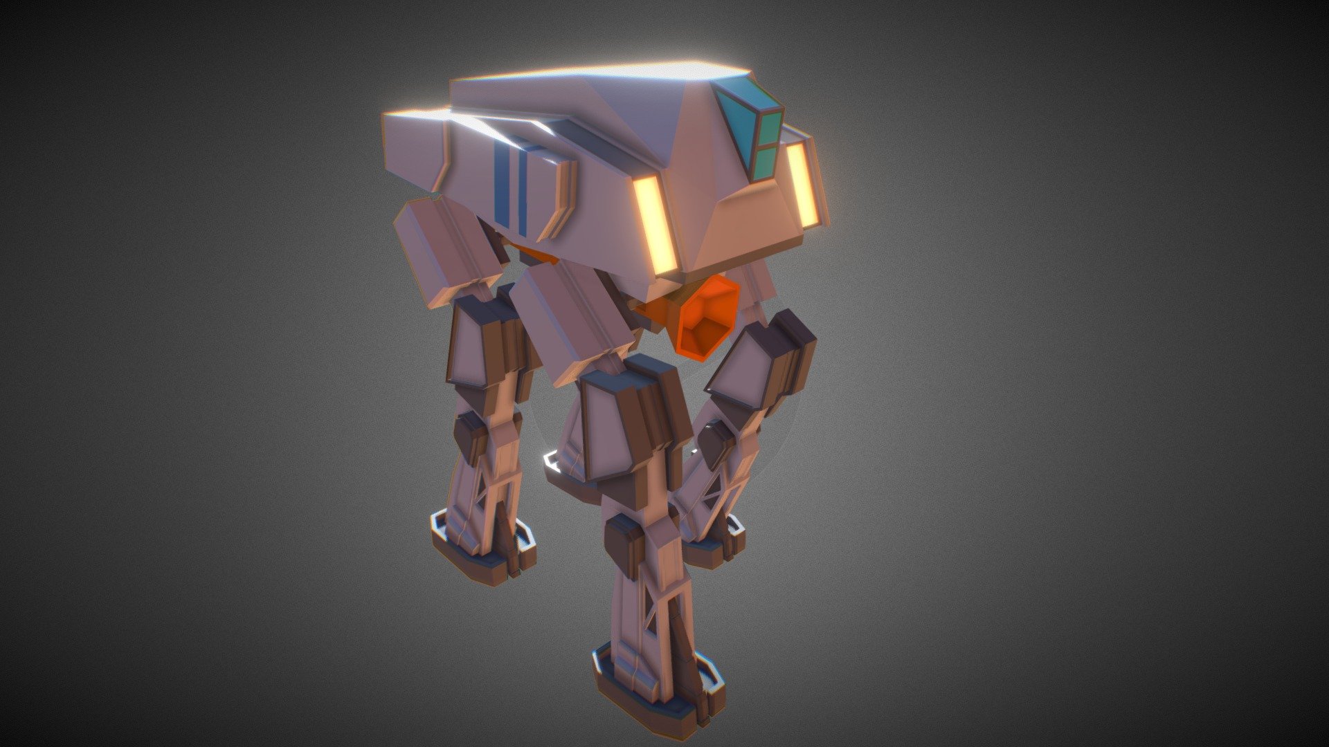 Walker Robot - 3D model by Fabriciuz [2542f2e] - Sketchfab