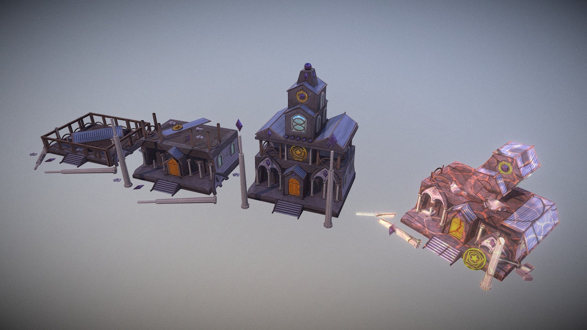 Elf Fortress - 3D model by Dakalo [2544ea1] - Sketchfab