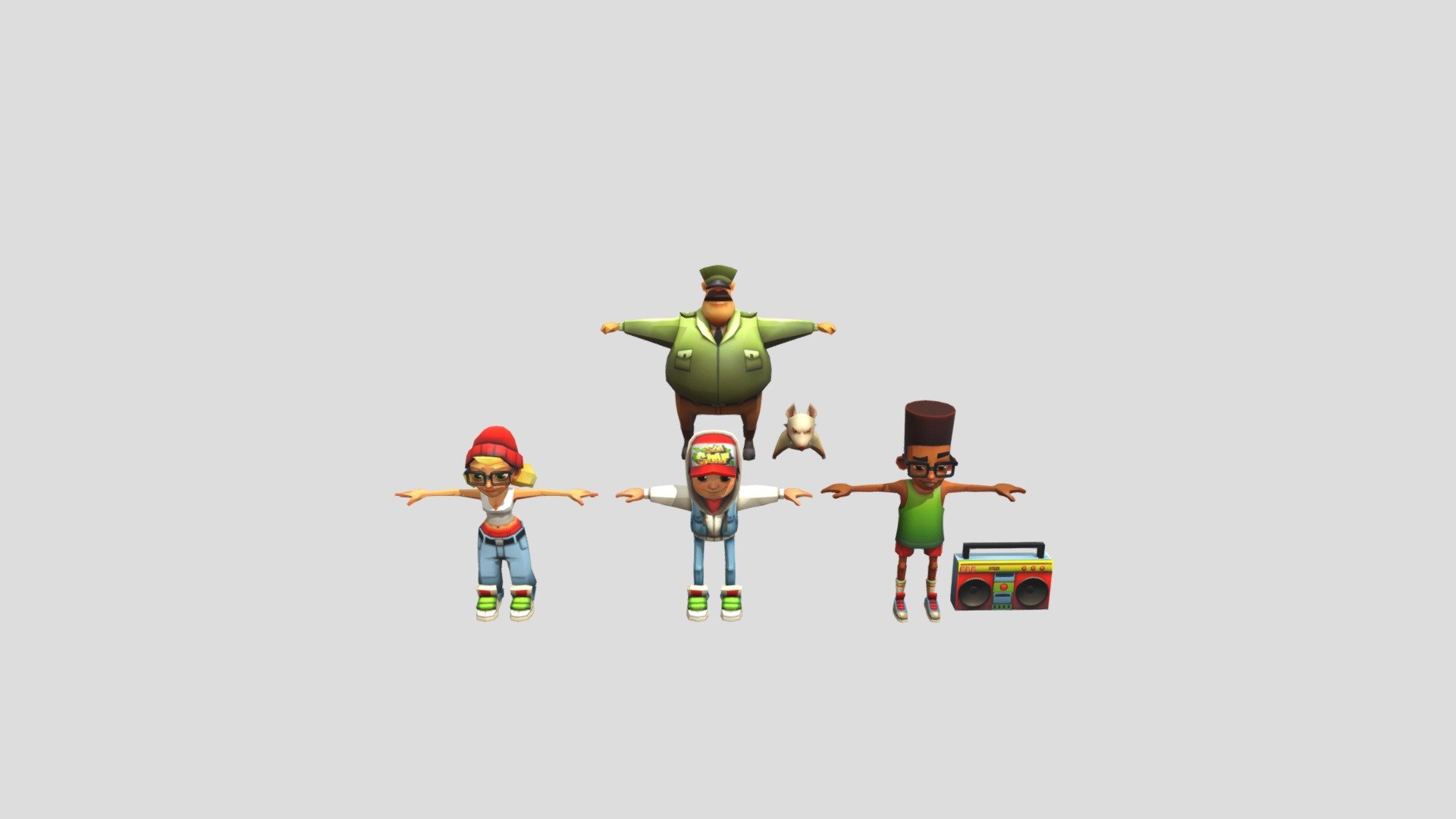 Subway Surfers Characters - Download Free 3D model by Jamessmartguy ...