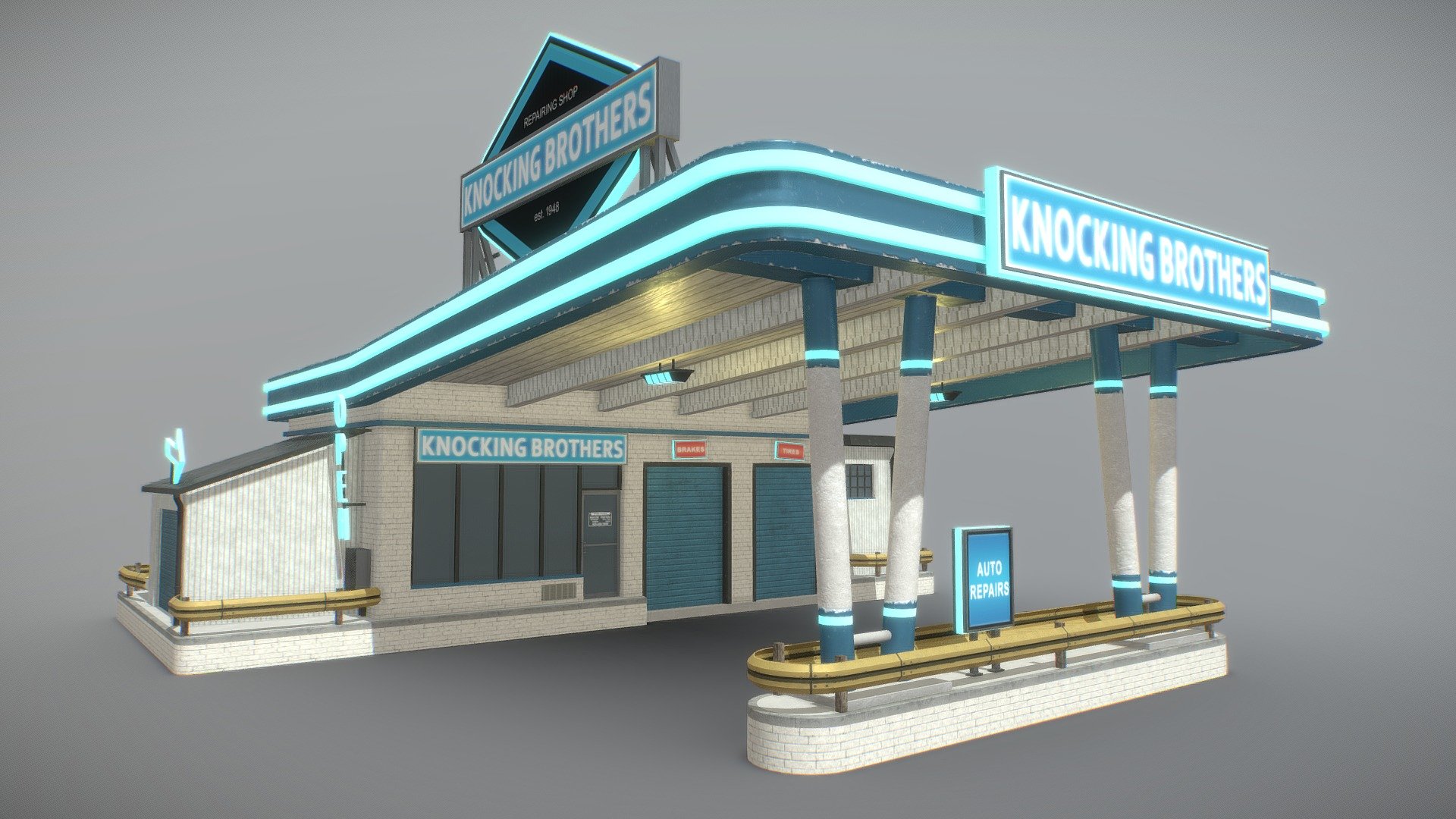 Auto Repair Shop - 3D model by NanSpace (@nan.skr) [2547067] - Sketchfab