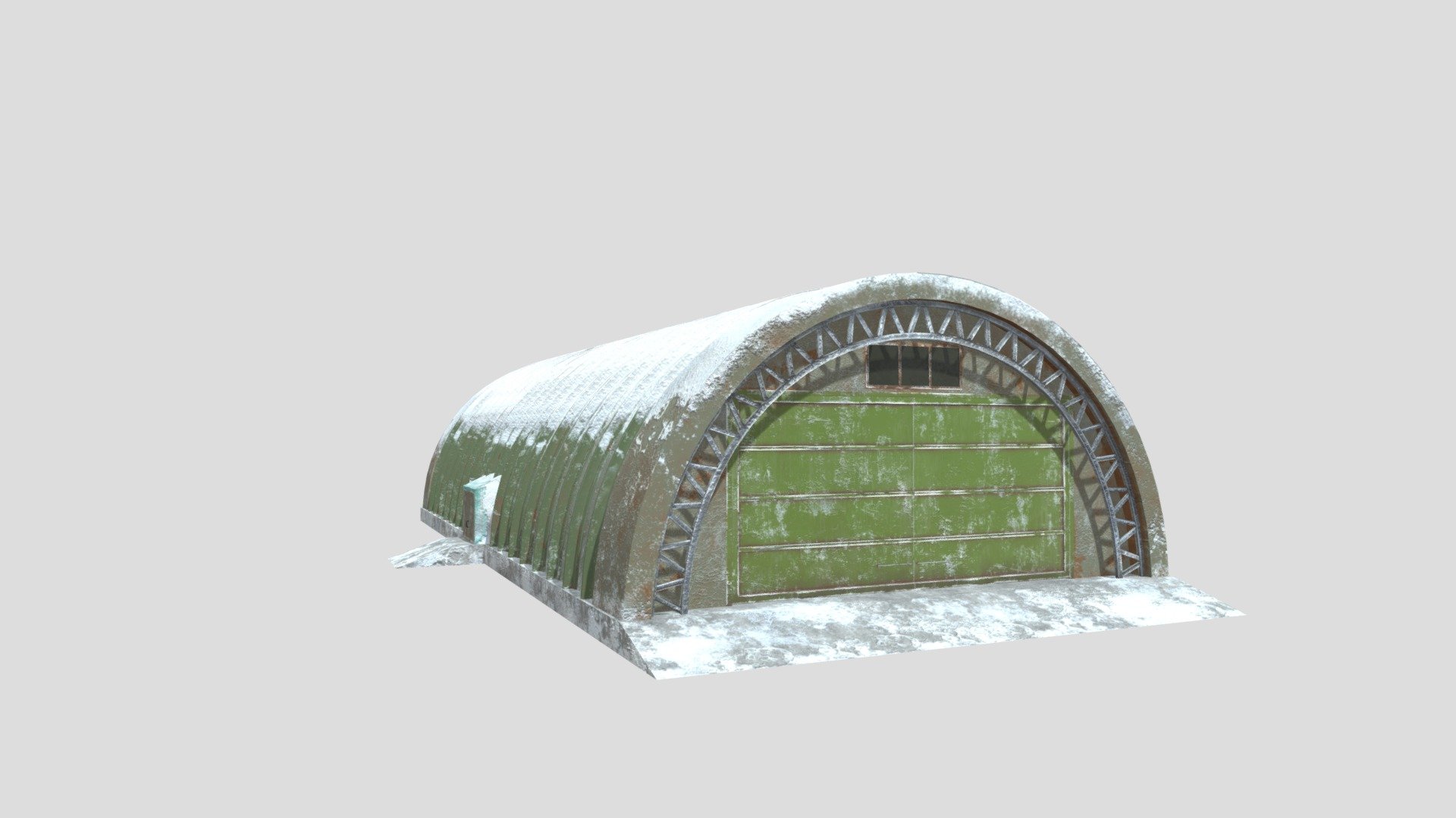 Hangar in snow environment - 3D model by TheUmar [254ece6] - Sketchfab