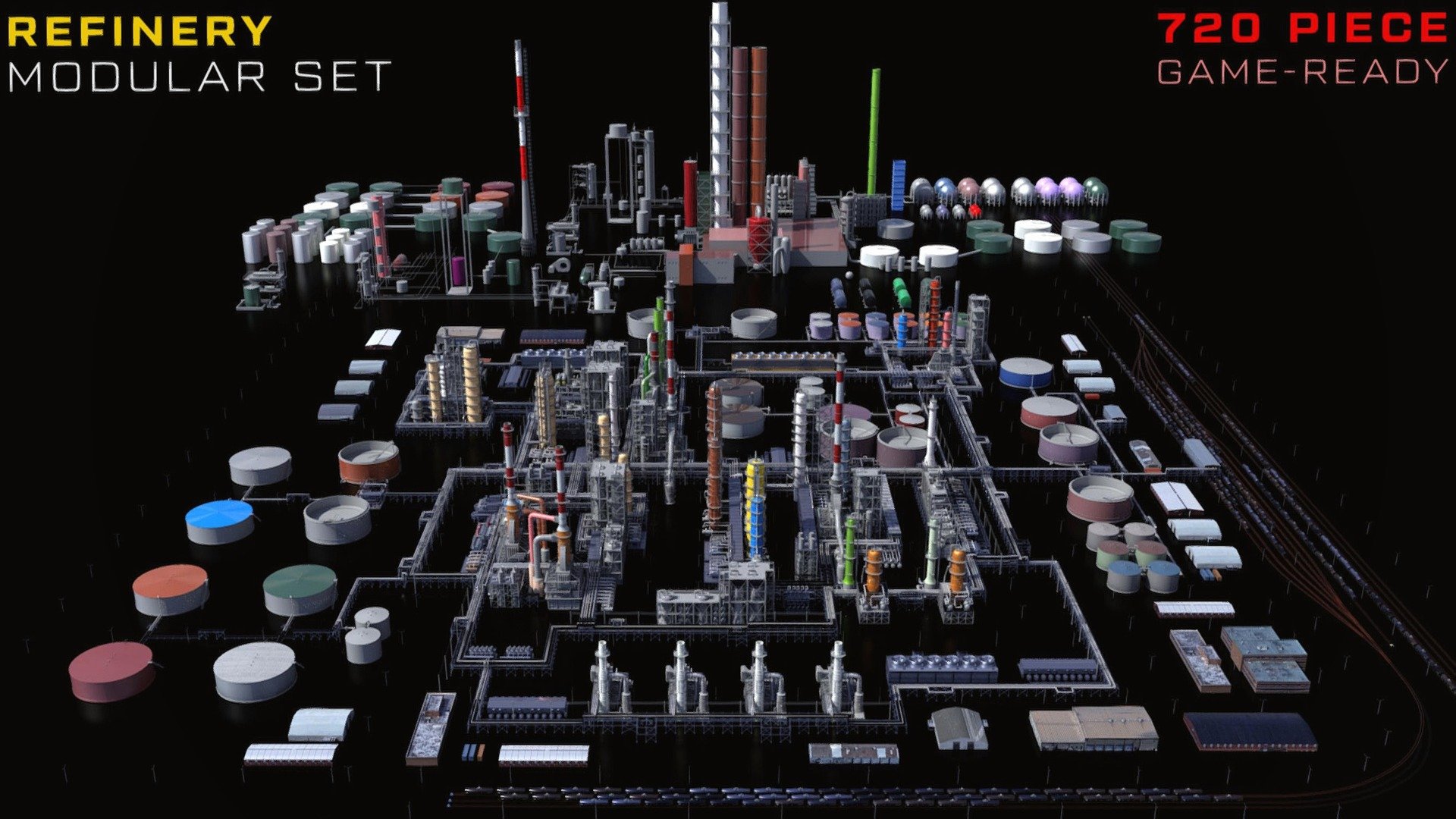 Refinery Gigantic Modular Kit - 720 Piece - 3D model by Gökhan Emre Er ...