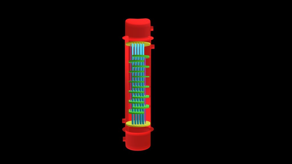 Shell and Tube Heat Exchanger - Download Free 3D model by dubey.ujjwal1994 [2551fb0] - Sketchfab