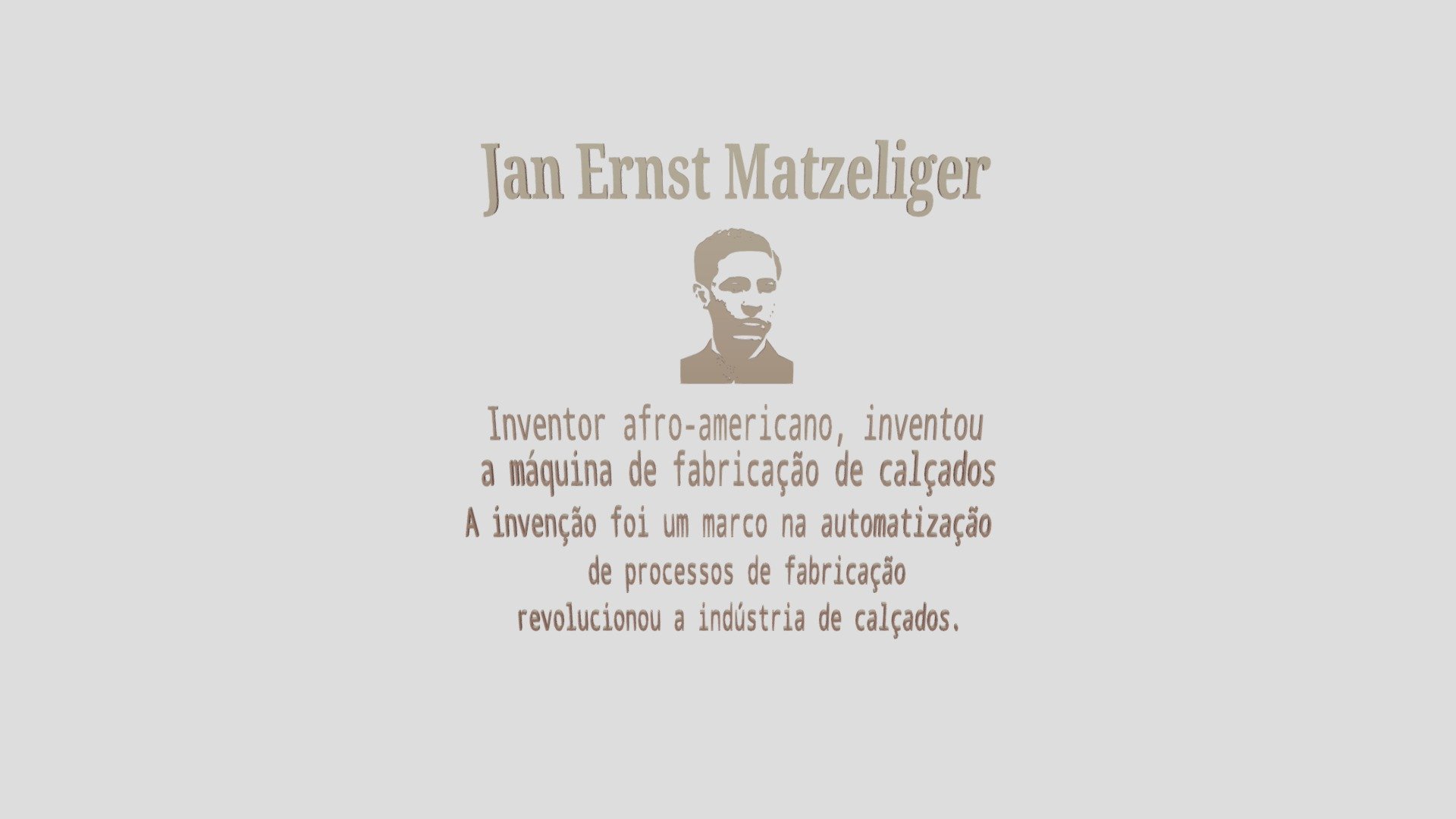 09 Jan Ernst Matzeliger - Download Free 3D model by Professor Alexandre ...