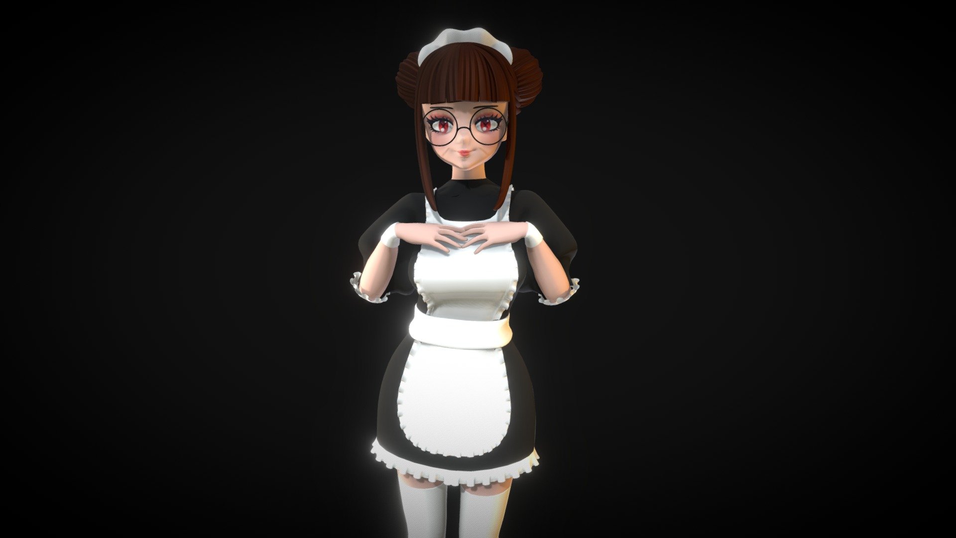 Maid Series: Aiko - 3D model by daydev [2559e7f] - Sketchfab