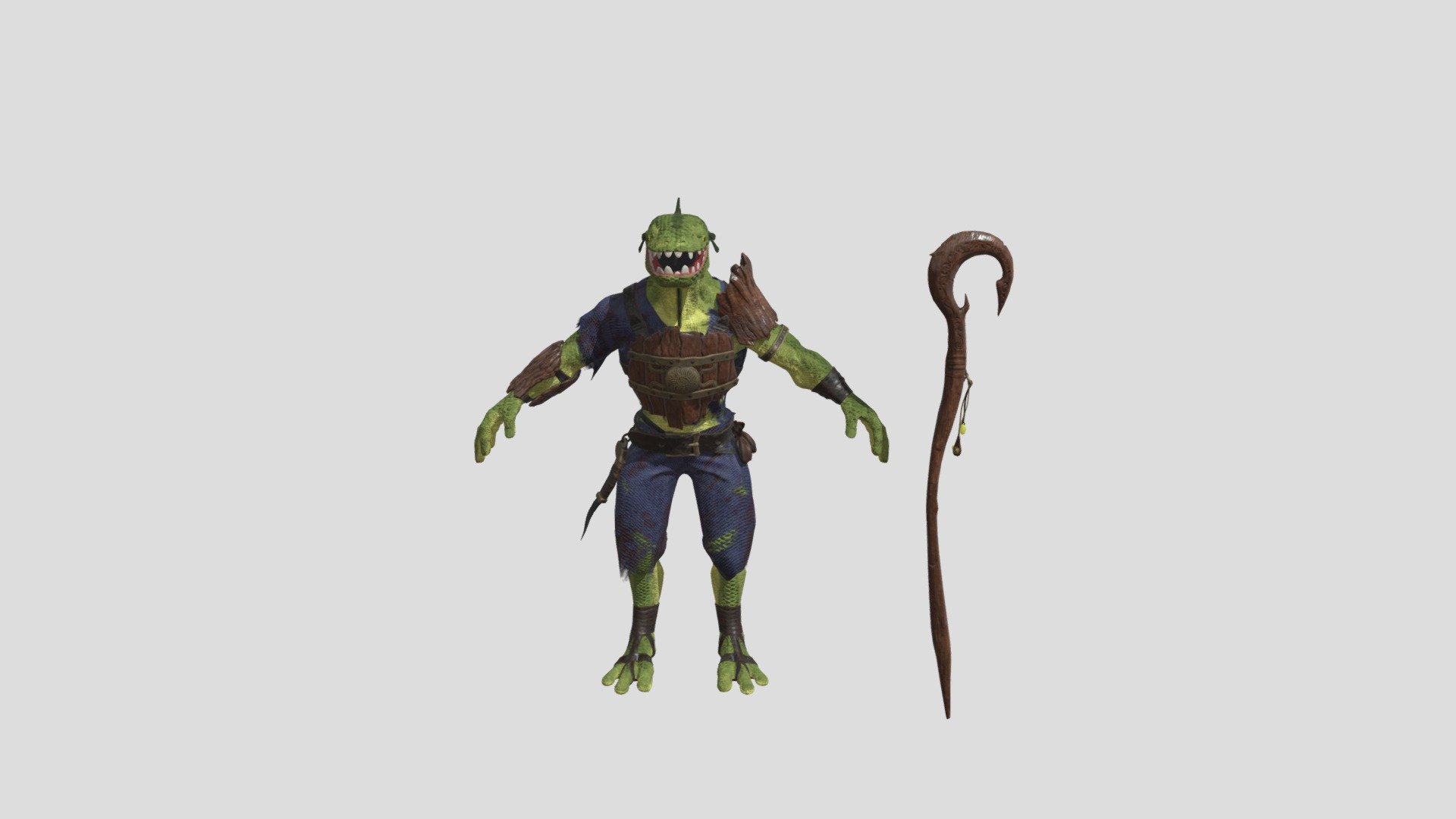 Lizardman Texturing - 3D model by IdinhaEVolta [255c14a] - Sketchfab