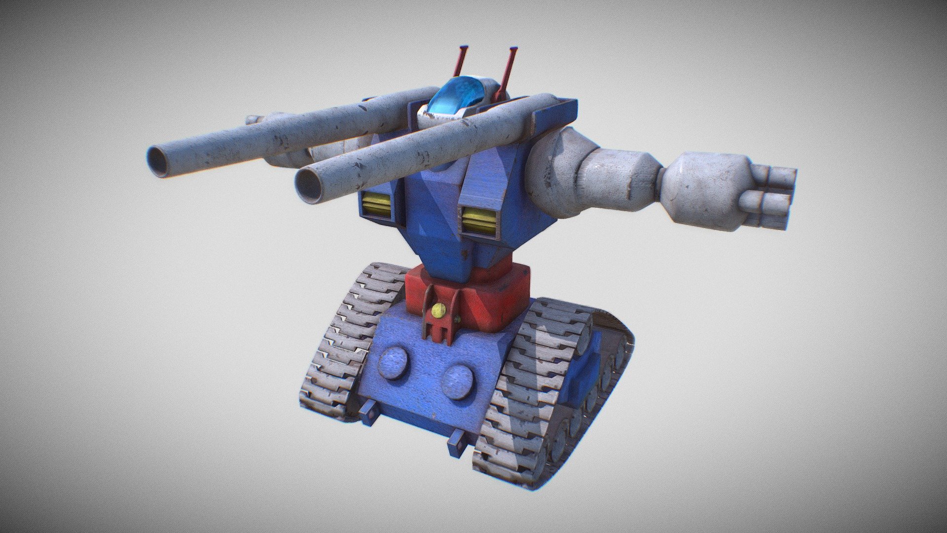 Gundam 0079 - RX-75-4 Guntank - 3D model by Sergio I. Gaytan Verdugo ...