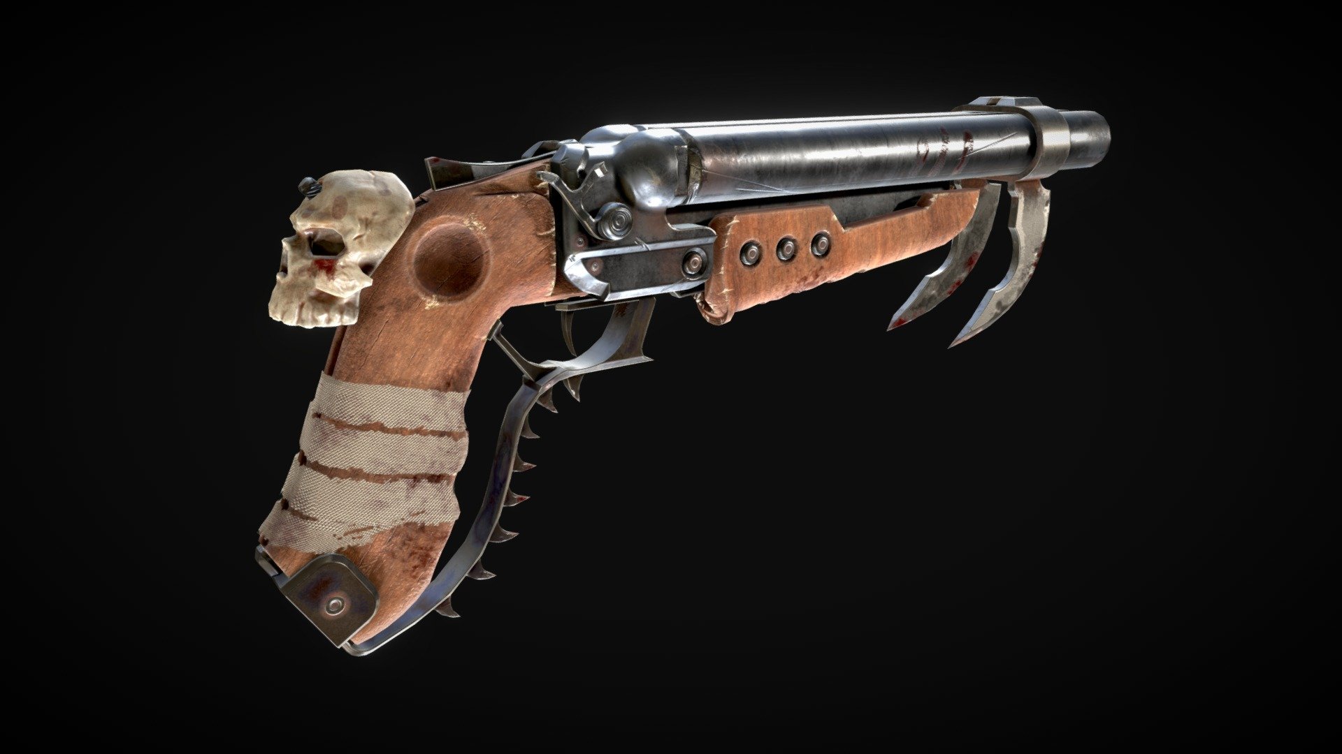 Double Barrel Desert Shotgun - Buy Royalty Free 3D model by giantSwing [25620a4] - Sketchfab Store