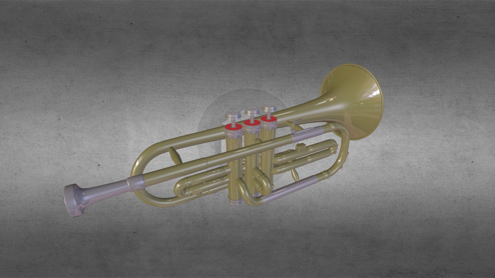 Trumpet - 3D model by Joshua Collins (@joshuacollinsmedia) [2565788 ...