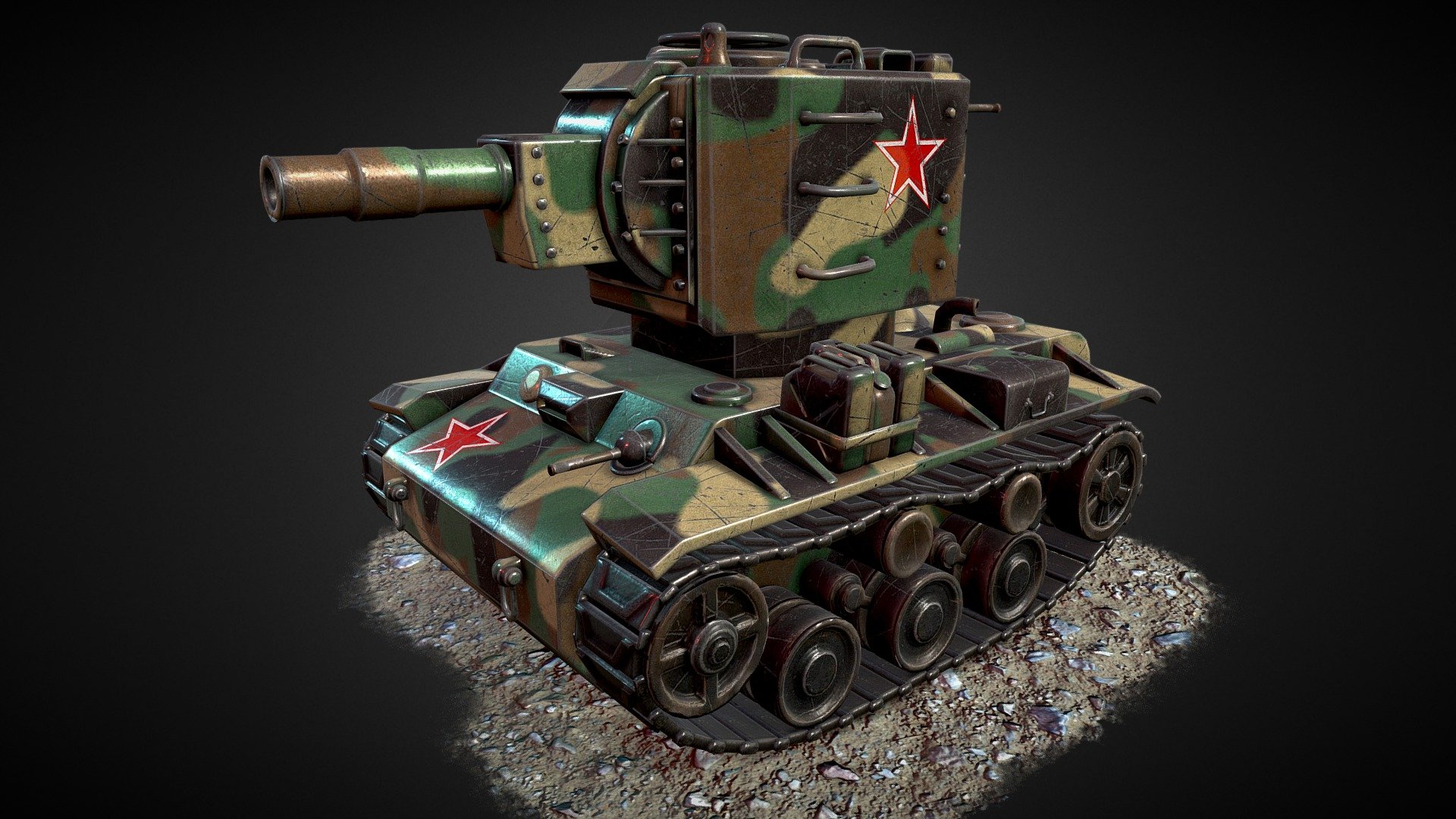 Tank KV-2 - Buy Royalty Free 3D model by RaynaudL (@fts_ltx) [256652a ...