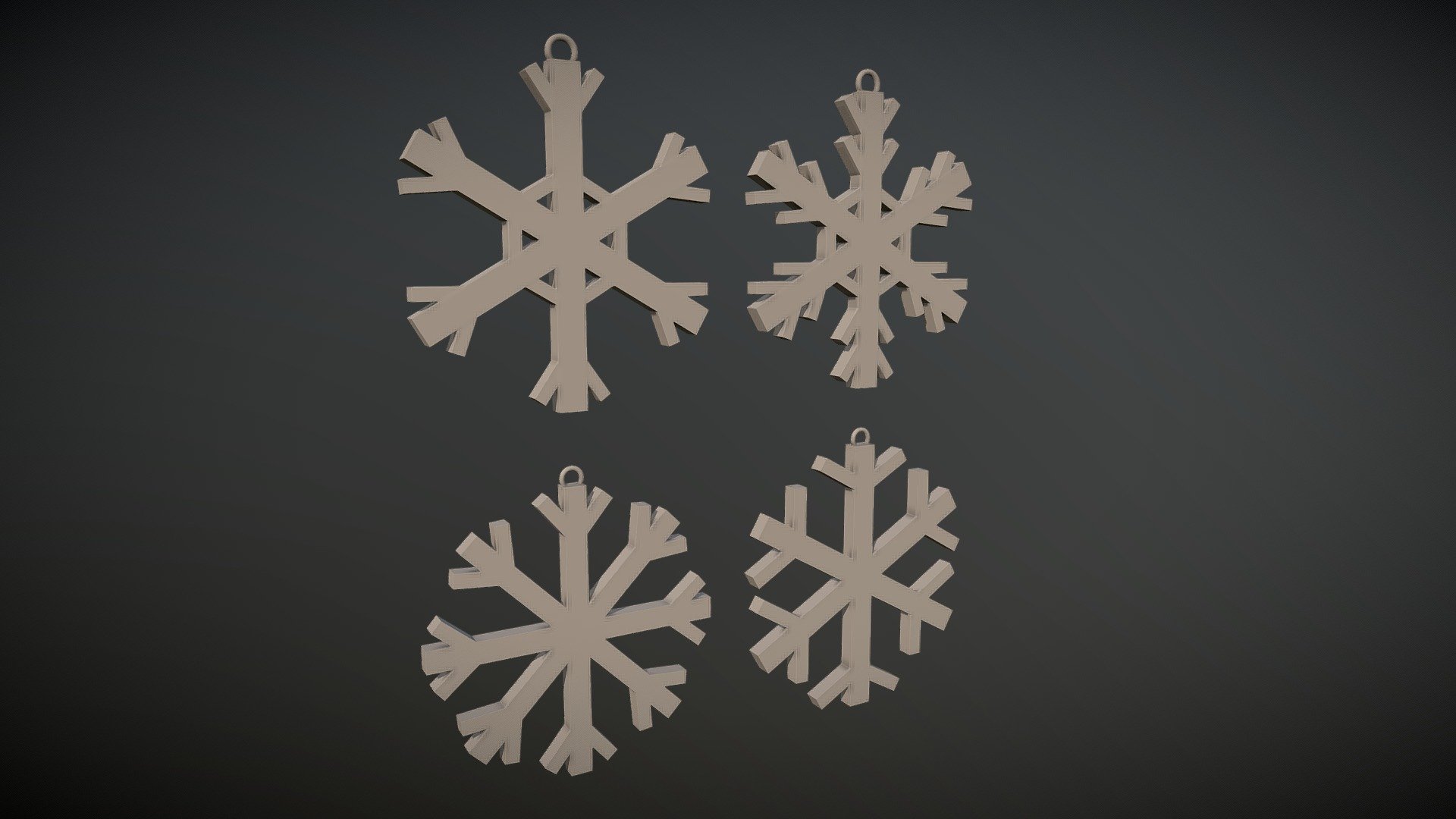 Snow Flakes - Buy Royalty Free 3D model by robulltec [2569b1a ...