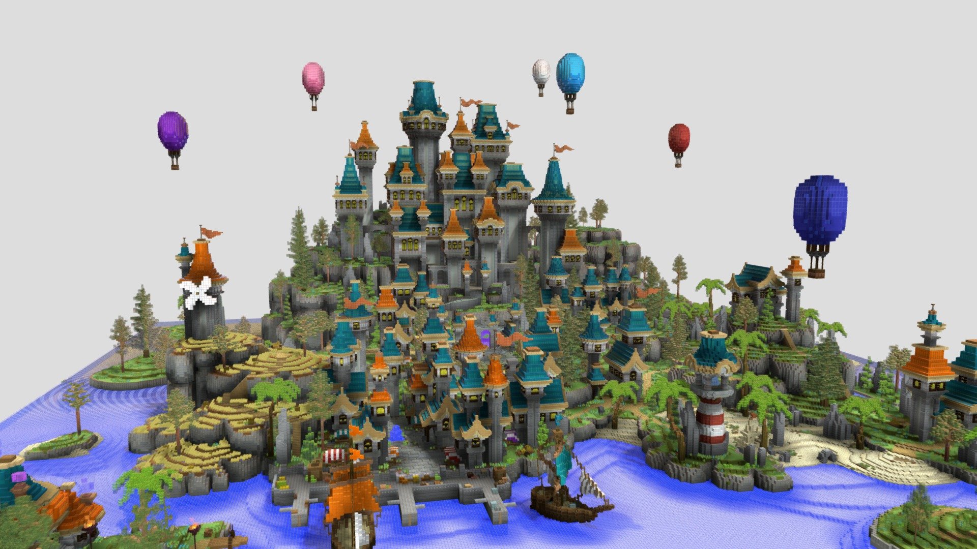 Avalora - Minecraft Lobby / Hub - 3D model by AizenessTeam (@suspectalien) [256b527] - Sketchfab