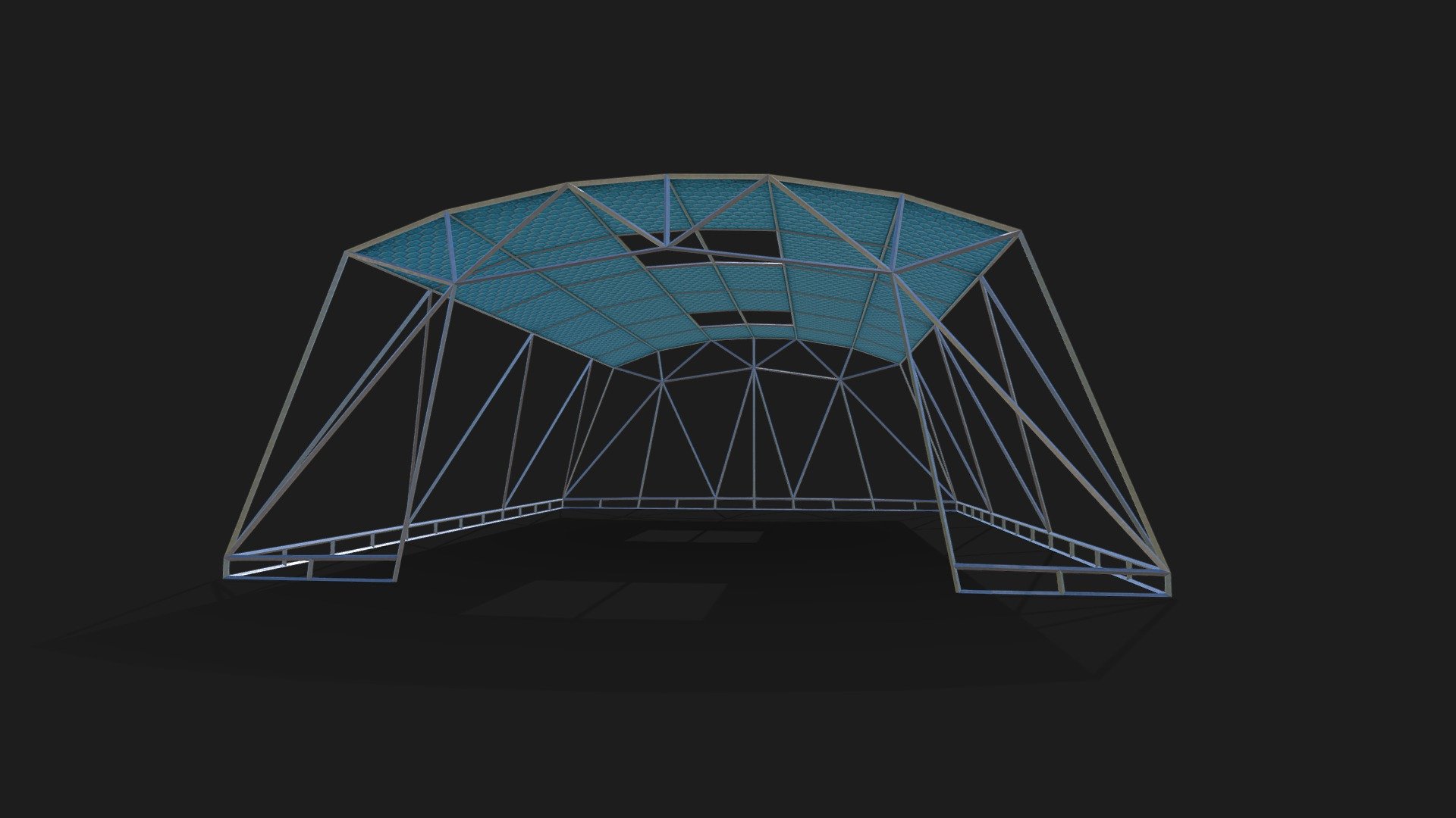 Tent Canopy - rectangular - Download Free 3D model by MozillaHubs ...
