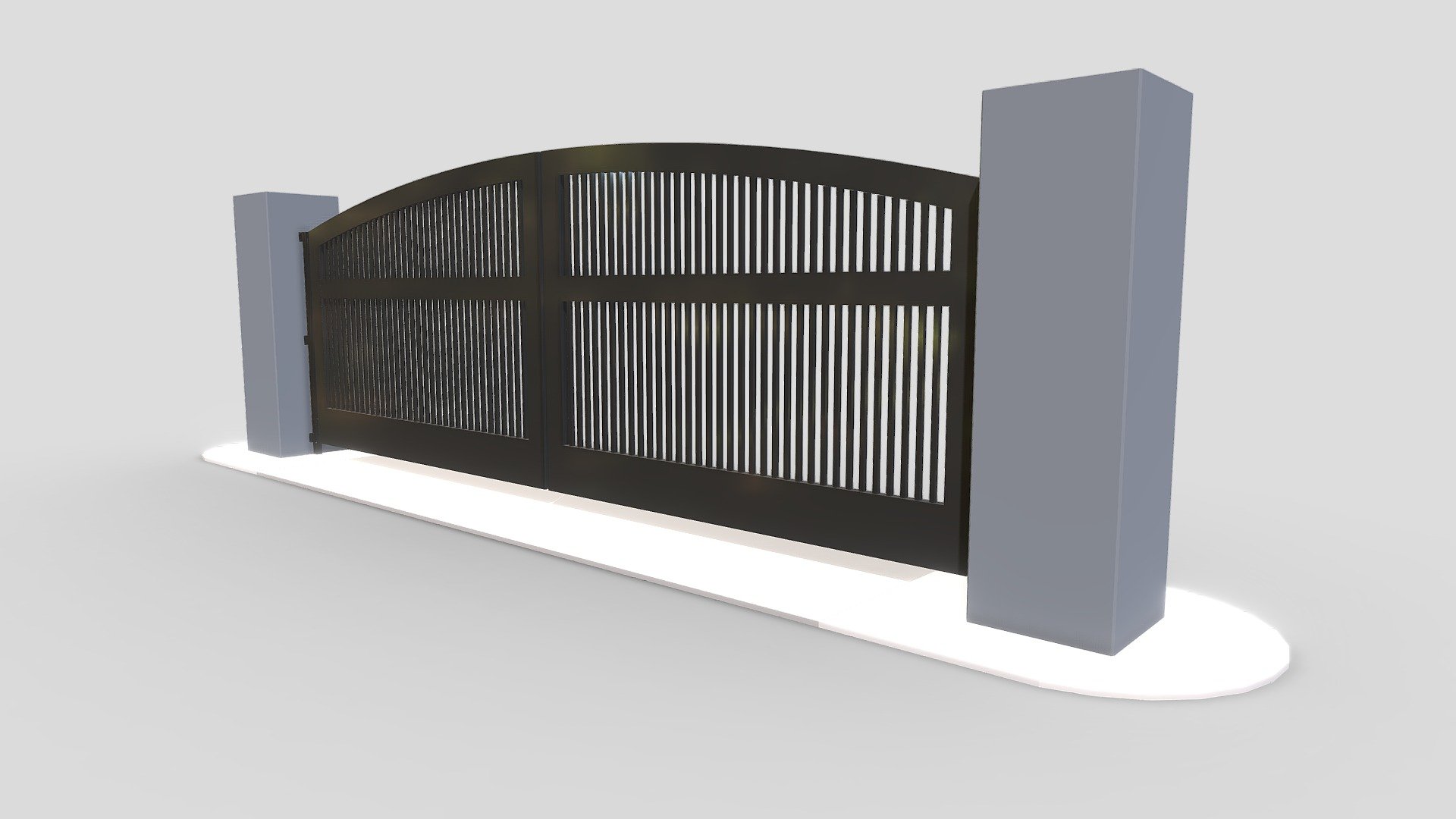 Primary Driveway Gate - 3D model by Sovran [256c5b0] - Sketchfab