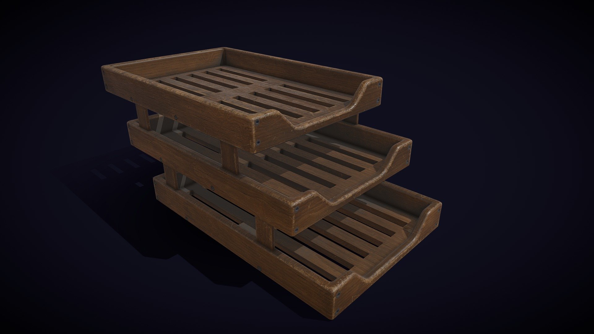 Old -File- Rack 3- Layer- wooden - 14MB - Download Free 3D model by ...