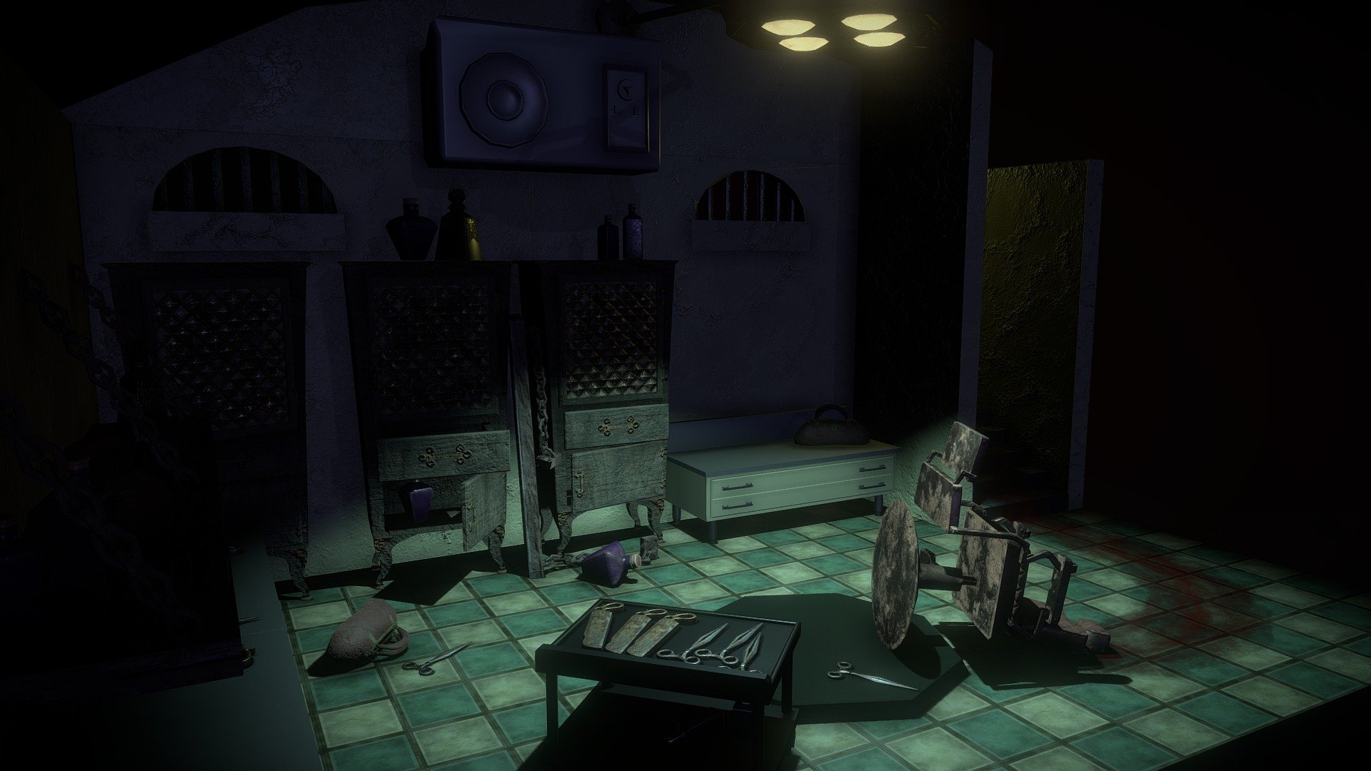 Work in Progress Modular Asylum Environment - 3D model by tamie ...