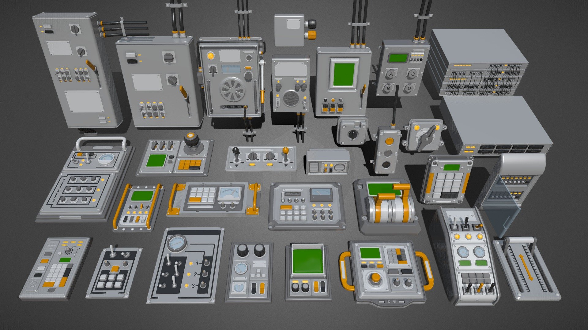 Control Panel 1 - 30 pieces - 3D model by 3d.armzep [2577edd] - Sketchfab