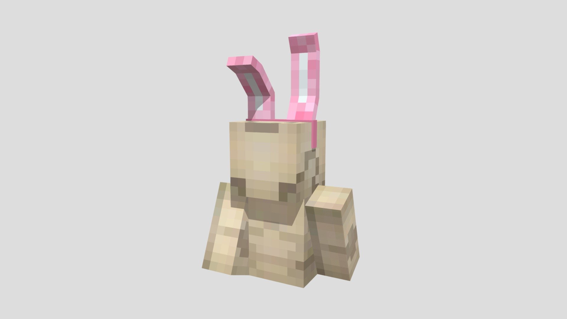 Pink Rabbit ear - 3D model by Chauker [2579637] - Sketchfab