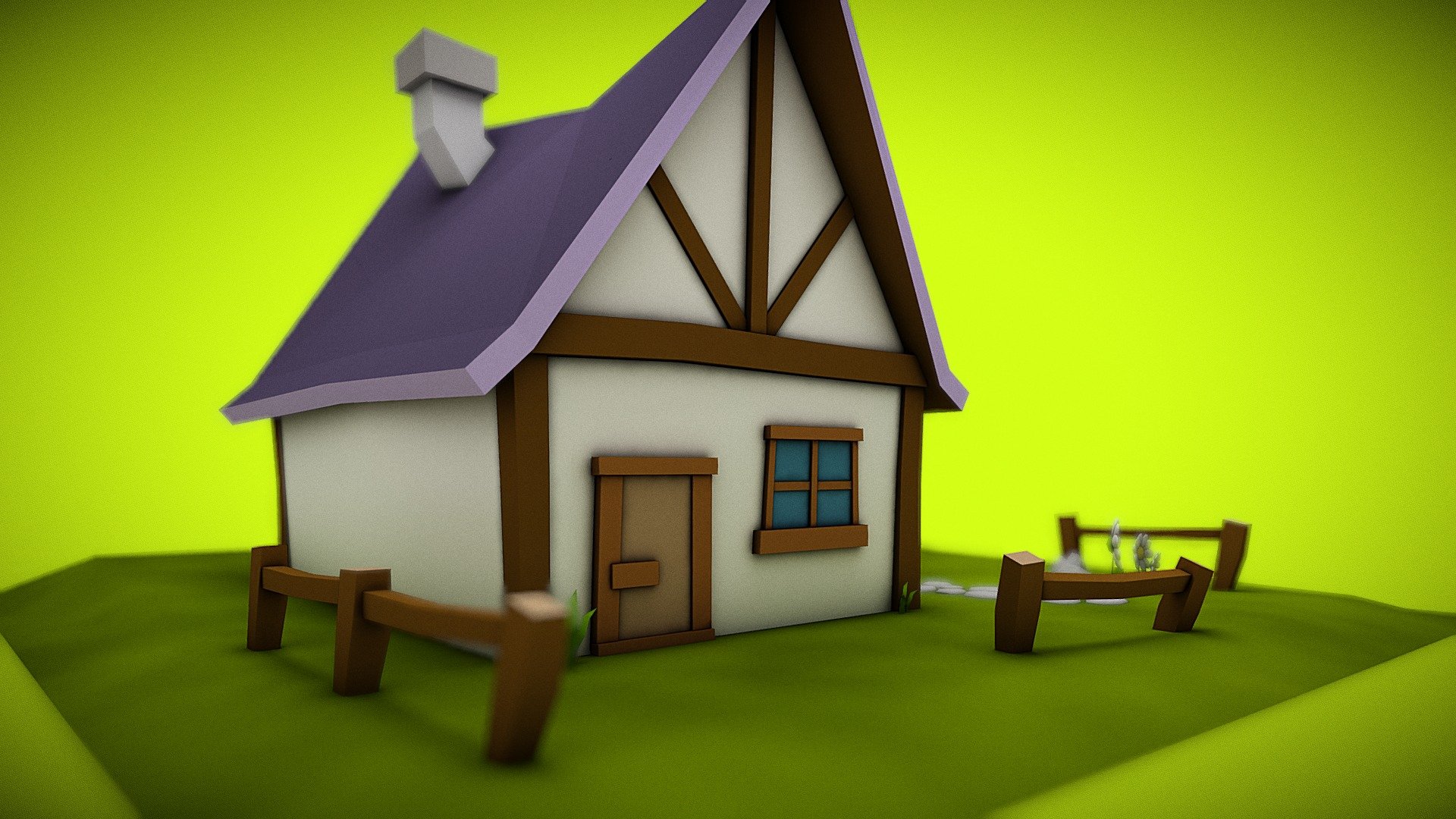 Modello LowPoly - Toon House - Buy Royalty Free 3D model by 4draw.net ...
