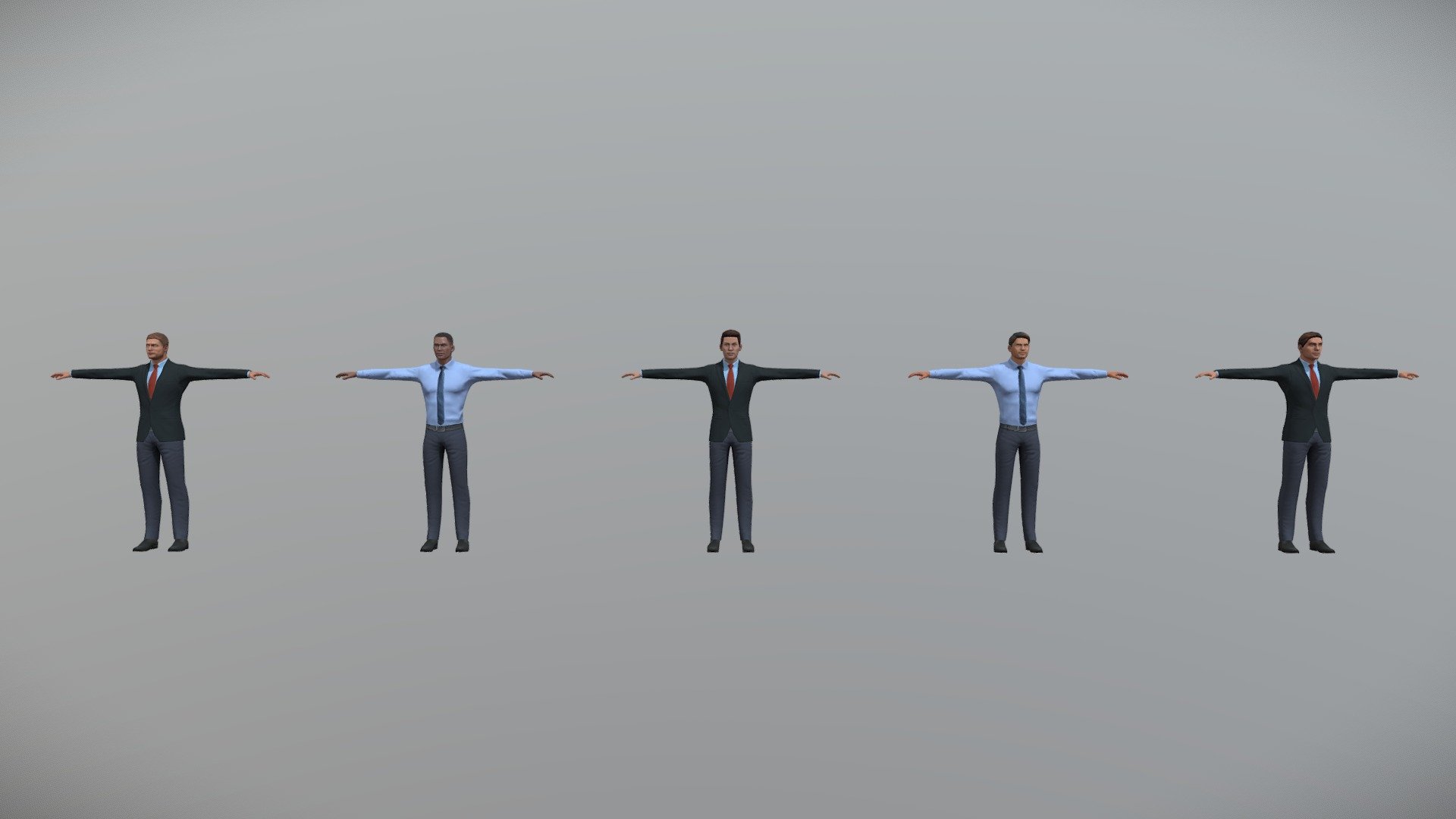5 Male Avatars - 3D model by Sumeet Arora (@ls.rightbrain) [257b098 ...