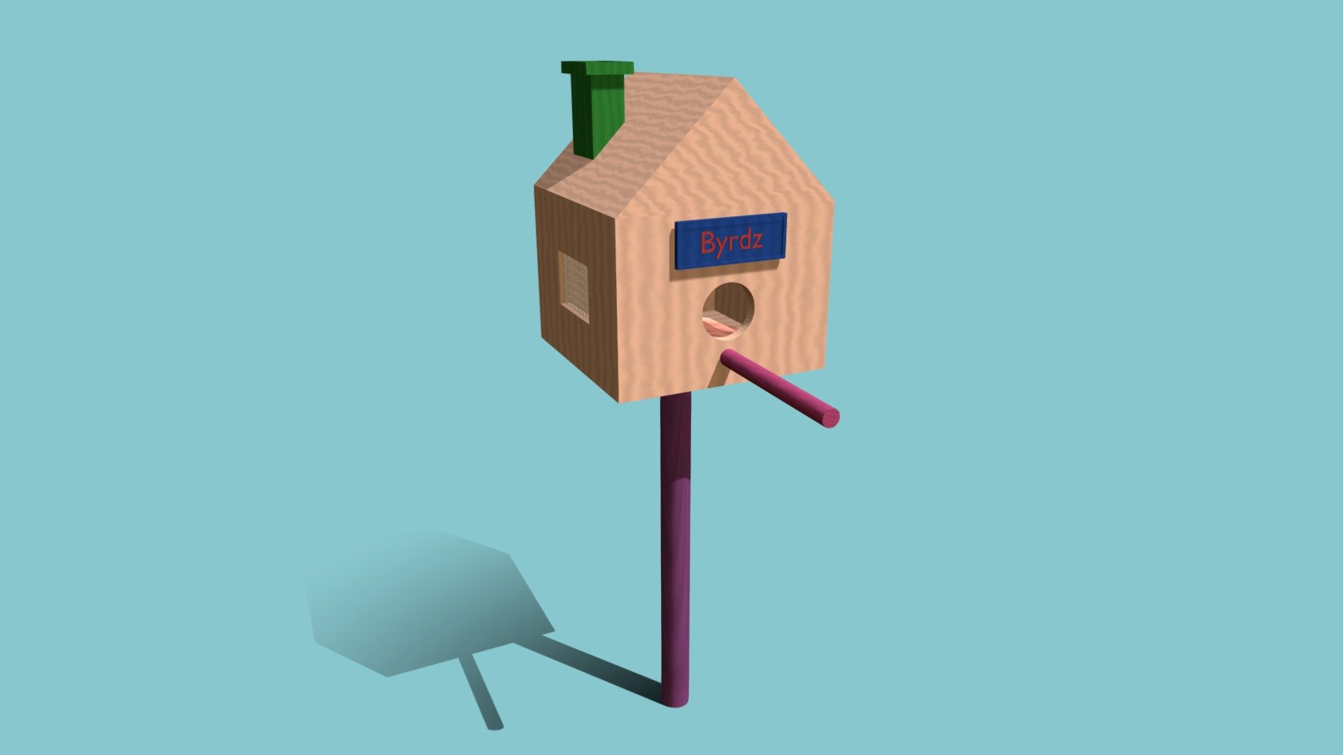 Wooden Birdhouse - 3D model by Maggatron (@MaggaModels) [257b0f0 ...