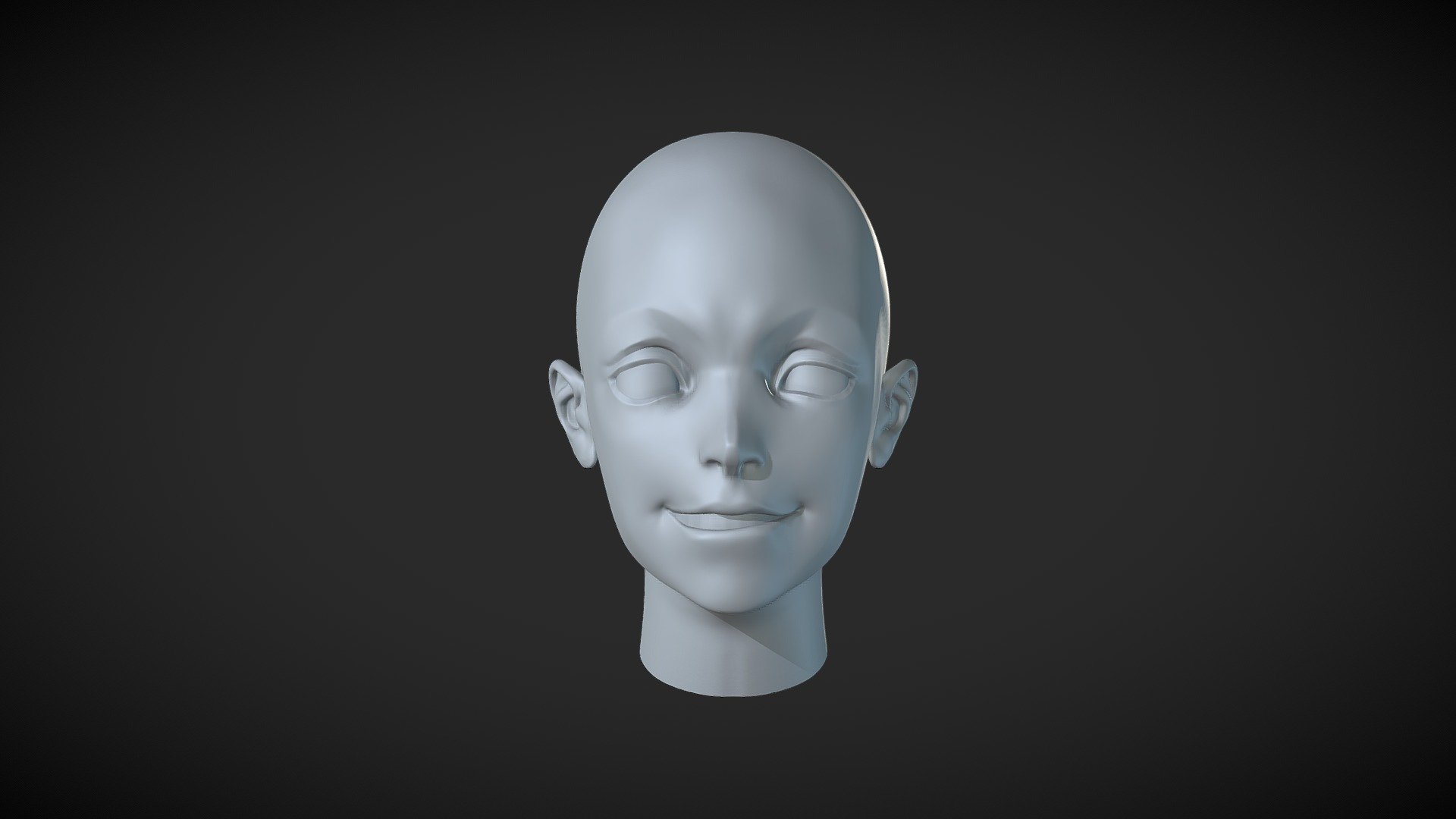 アニメ顔スカルプト /Anime face sculpt 202212 - 3D model by Mizuno (@mizuno_cg ...