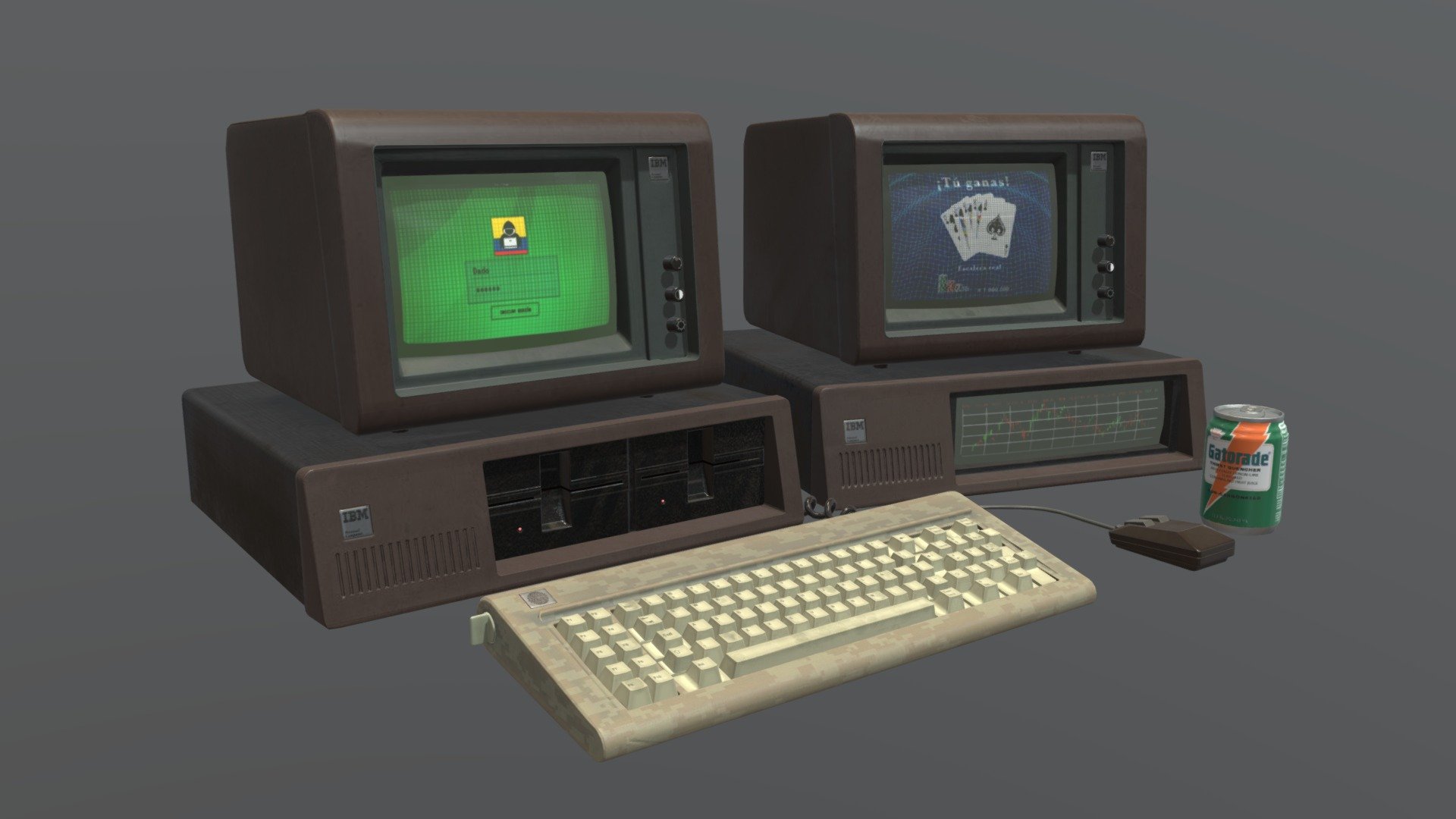 Ordinateur - 3D model by Yoyama [257c9a8] - Sketchfab