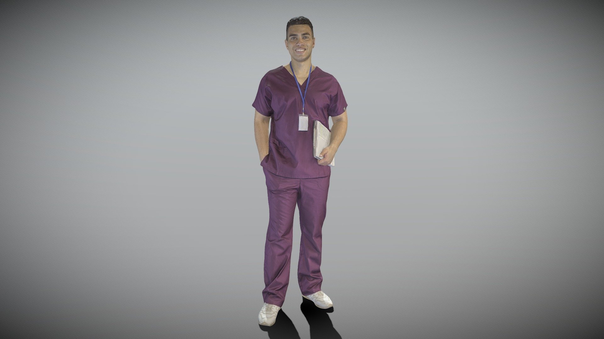 Handsome young doctor smiling 287 - Buy Royalty Free 3D model by ...