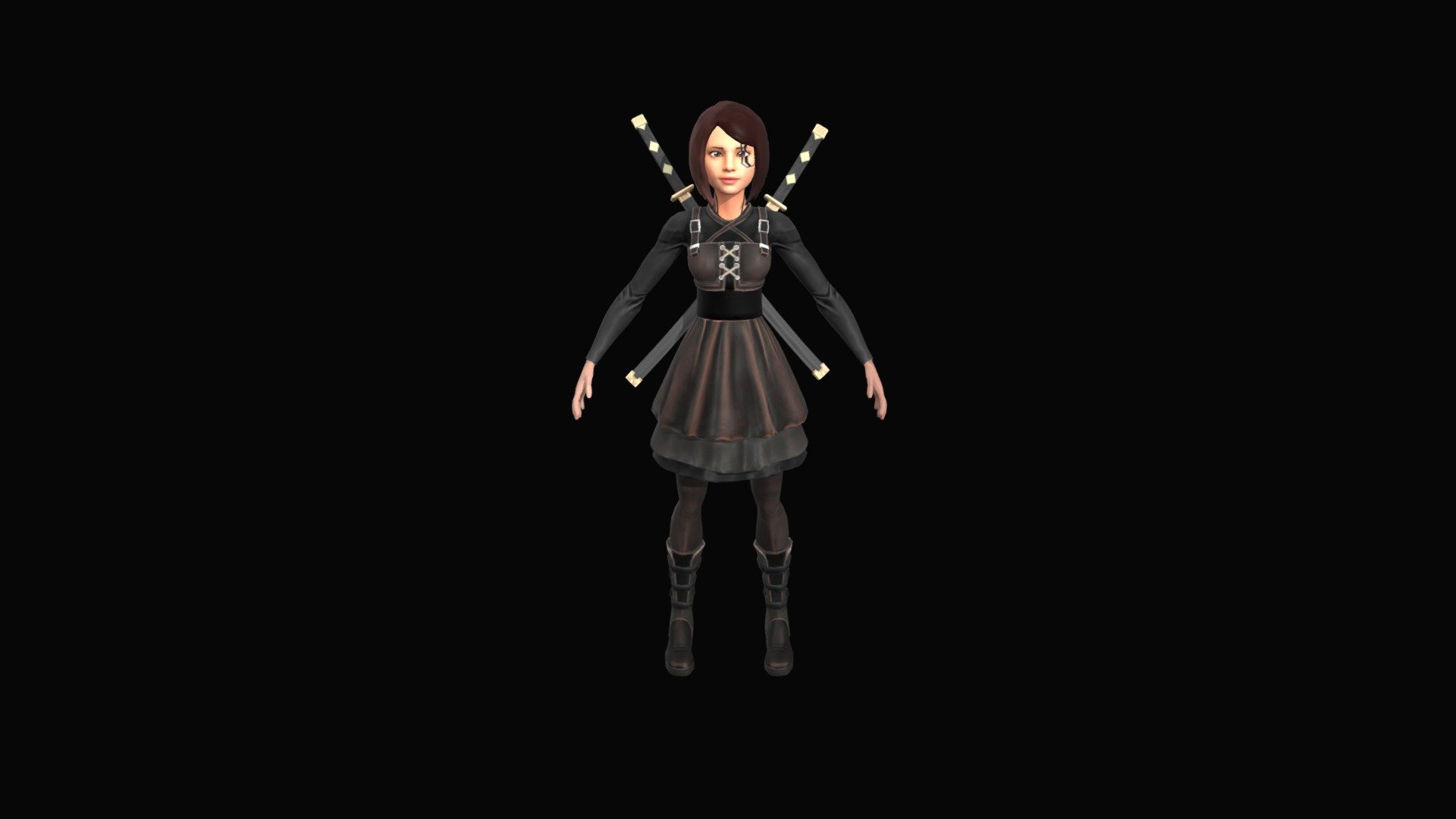 character girl #9 (FBX) - Download Free 3D model by BELAZ (@asset_for ...