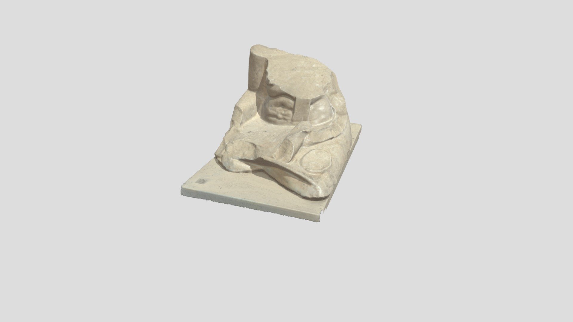 Part of a Sculpted Scribe - 3D model by National Museums Northern ...