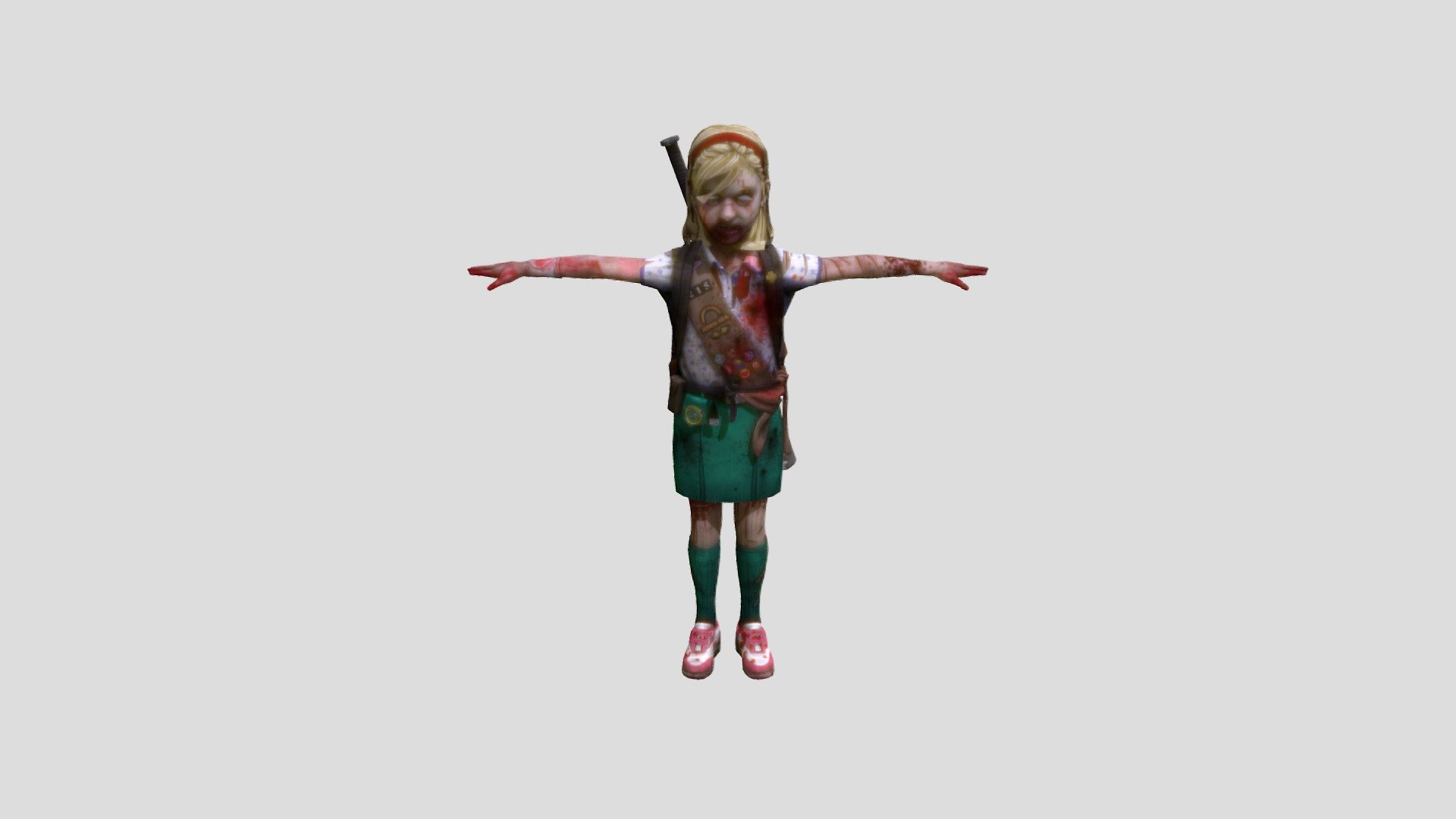Zombie Girl - 3D model by Ankit_Verma [2586df4] - Sketchfab