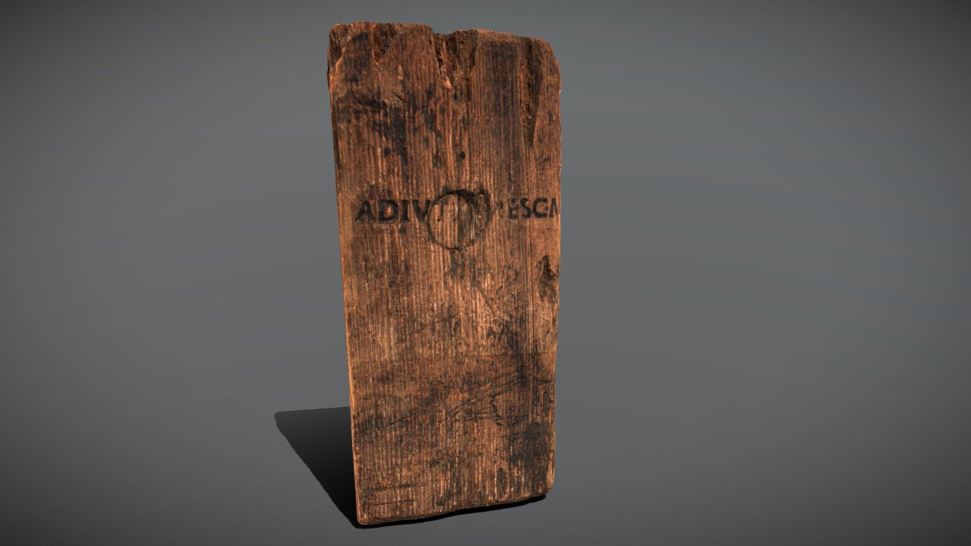Roman Inscribed Barrel Stave - 3D model by Rhys Williams (Teesside ...