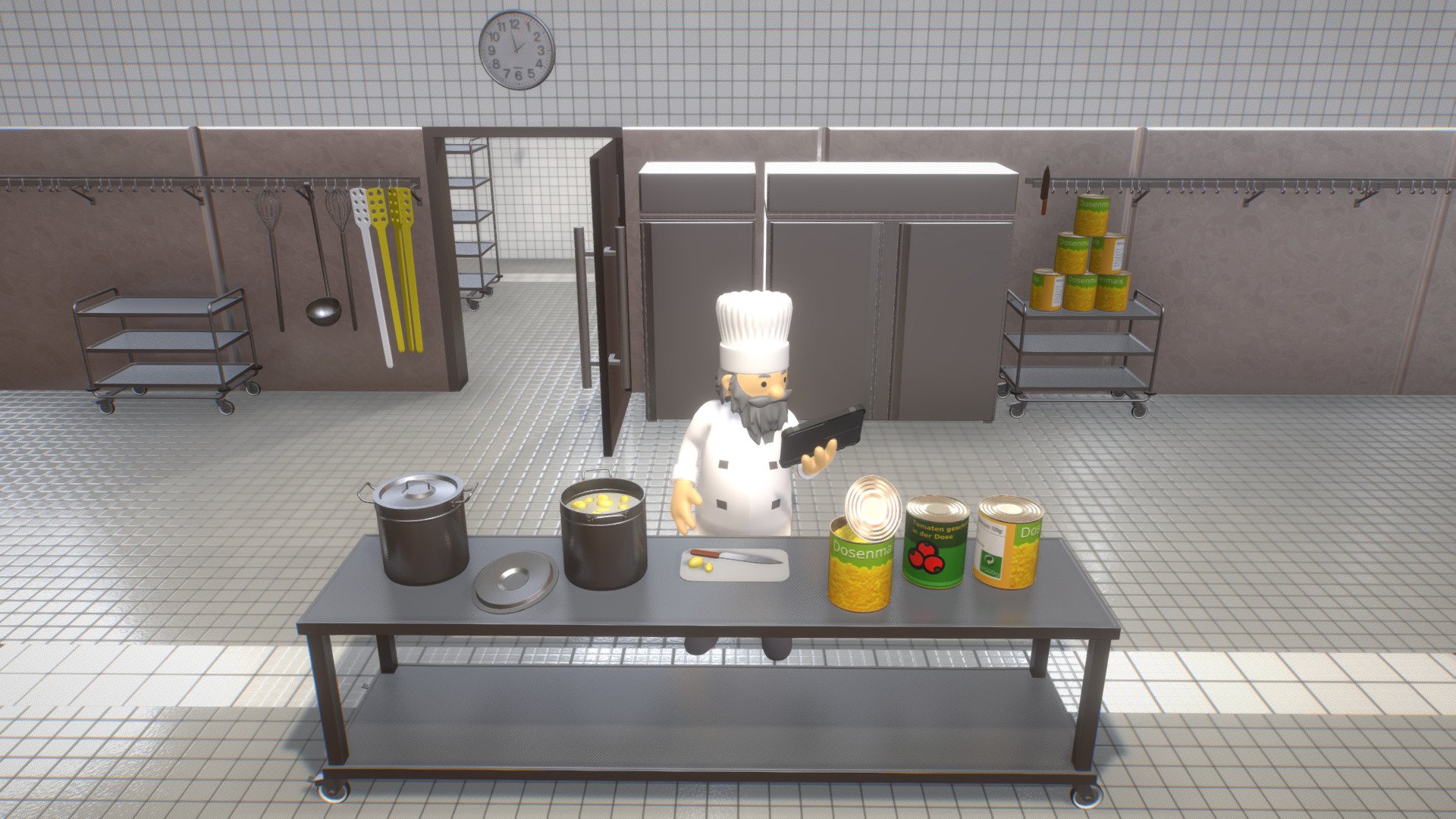 University Canteen (Wip-7) Knife and Potatoes - 3D model by VIS-All-3D ...