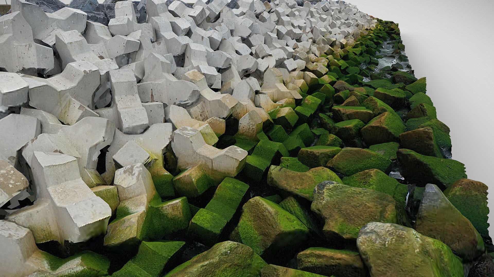 3d model sea defence peterhead - 3D model by UK Photogrammetry Service ...