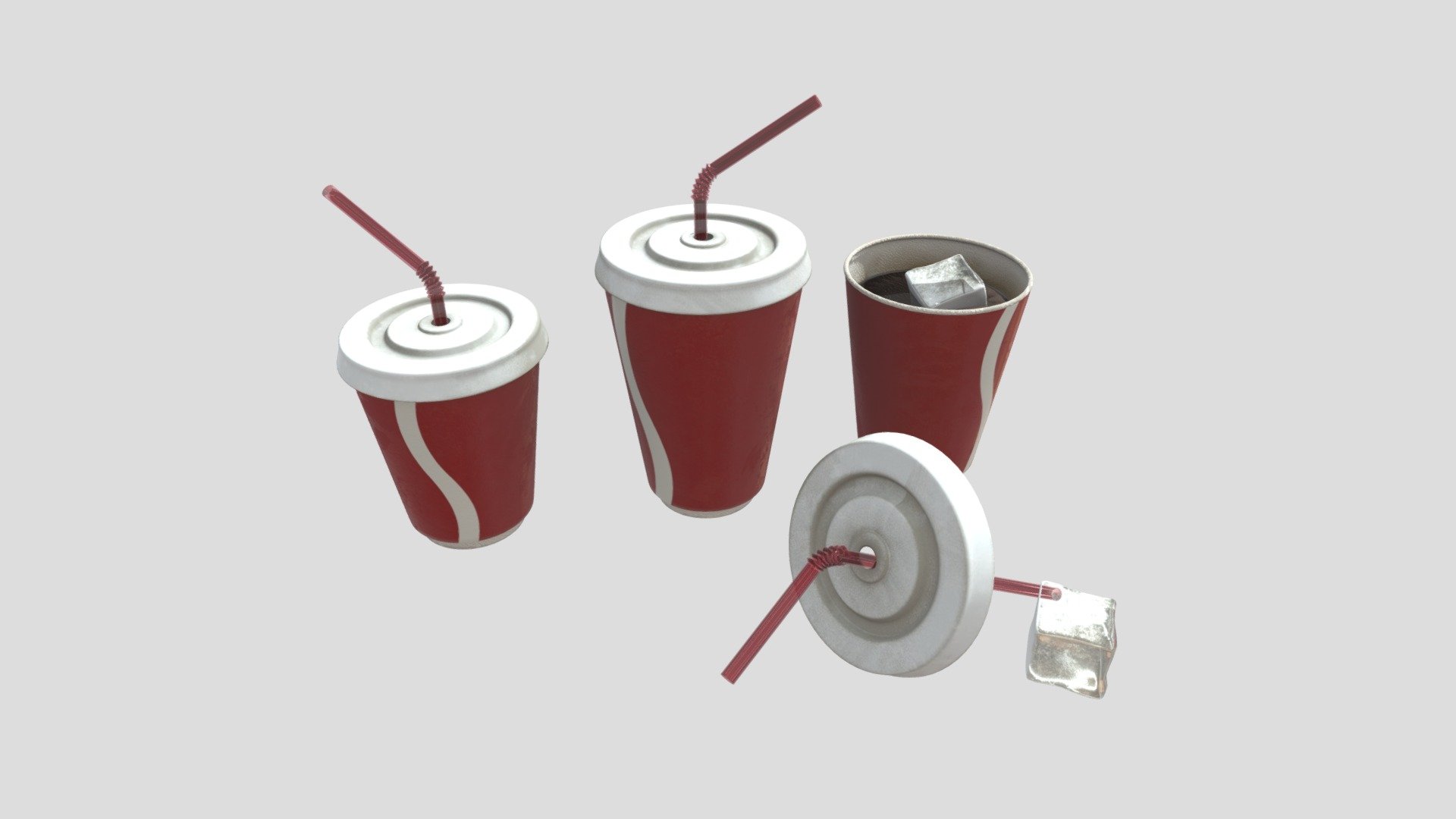 Cola cups - 3D model by ragnalia [258b02a] - Sketchfab