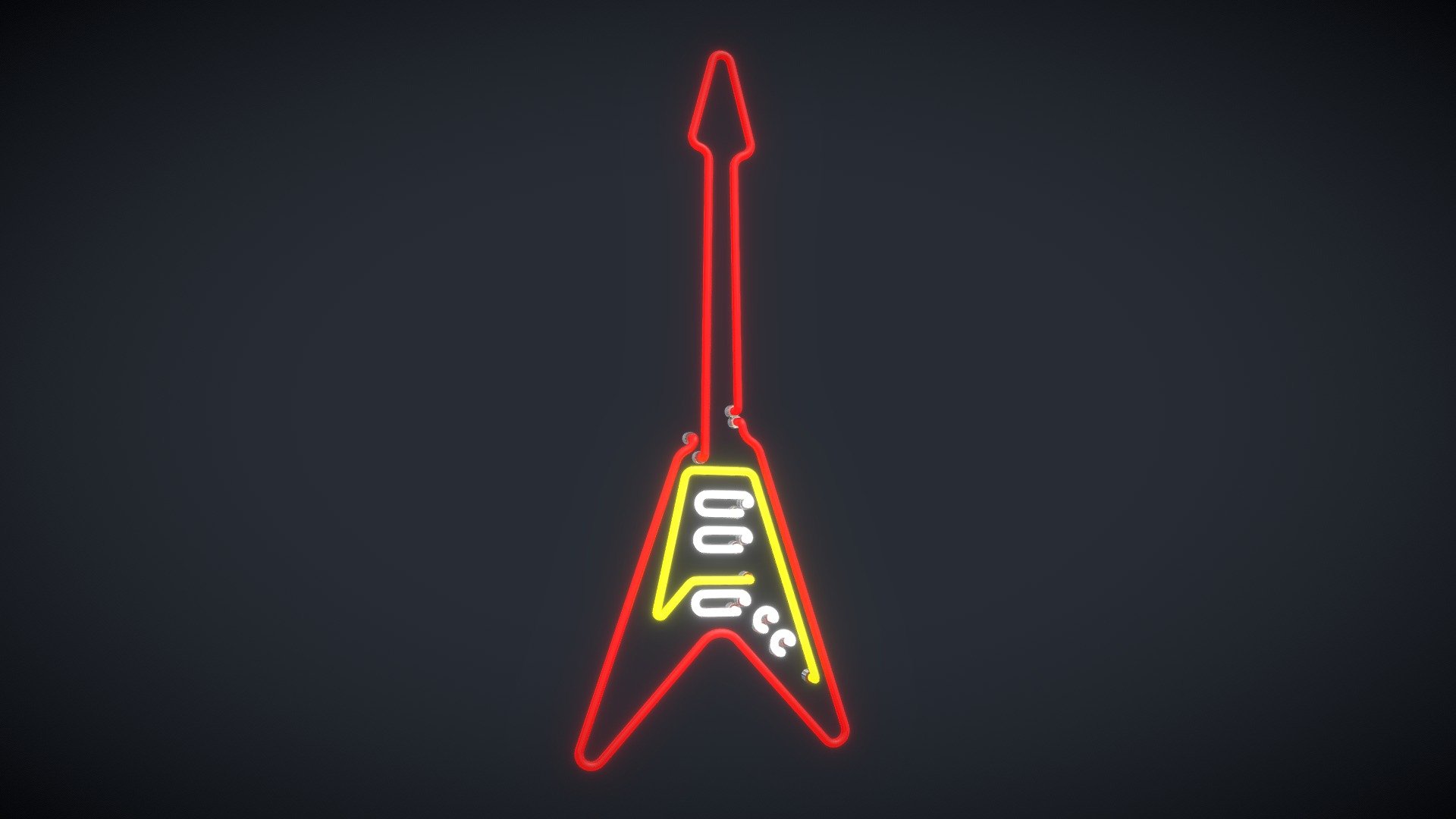 Flying V Red - 3D model by 3polies [258d9cd] - Sketchfab