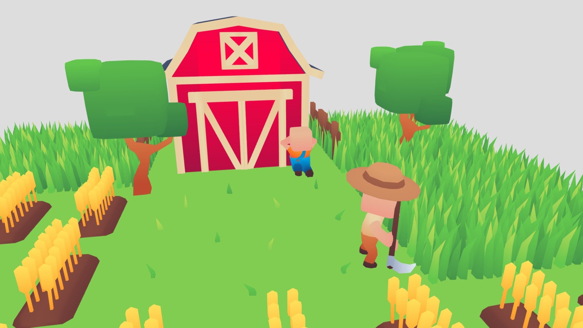 Casual Farm Scene - 3D model by eugeen [259a855] - Sketchfab