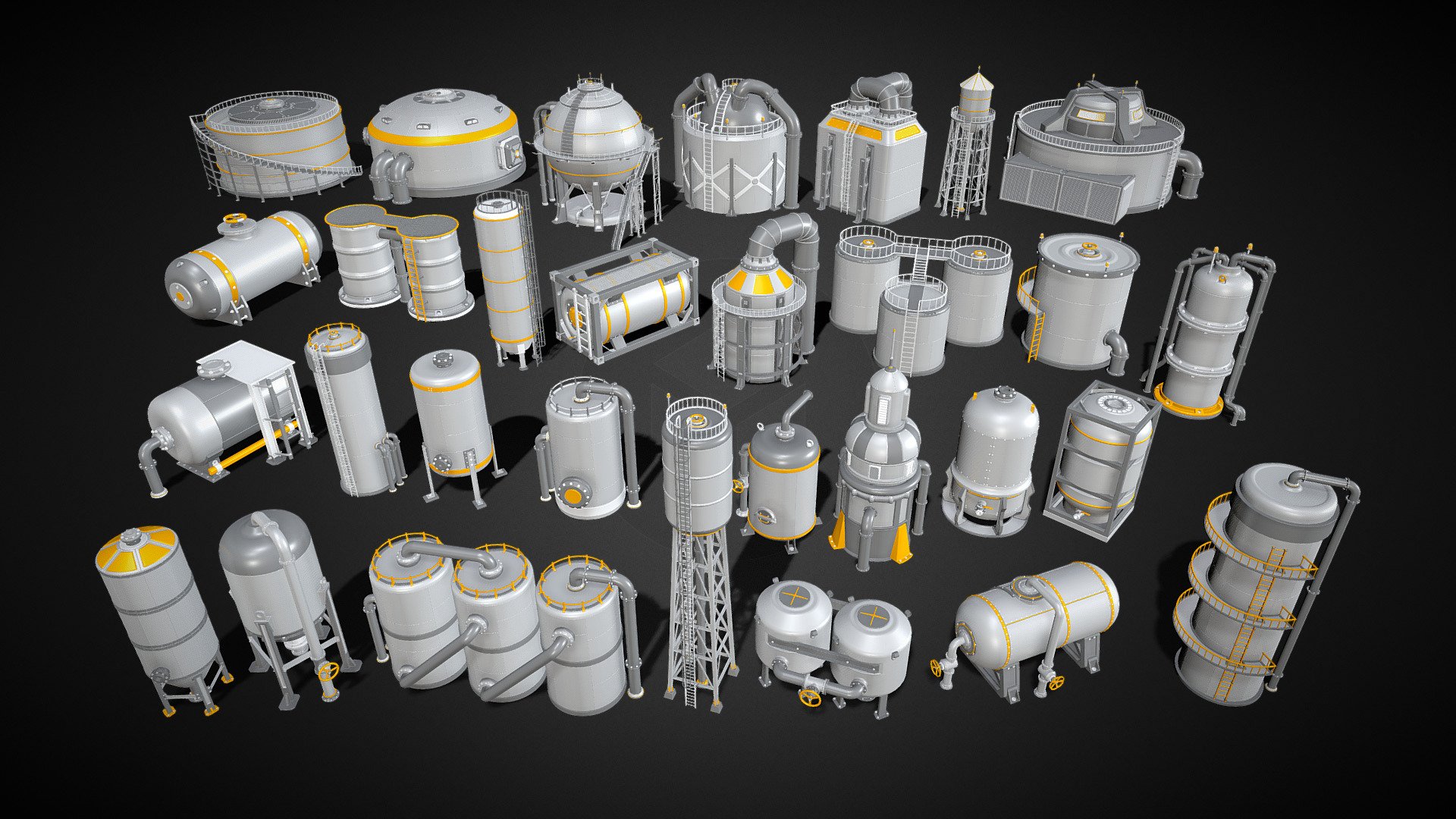Industrial Tanks - part - 4 - 30 pieces - 3D model by 3d.armzep ...