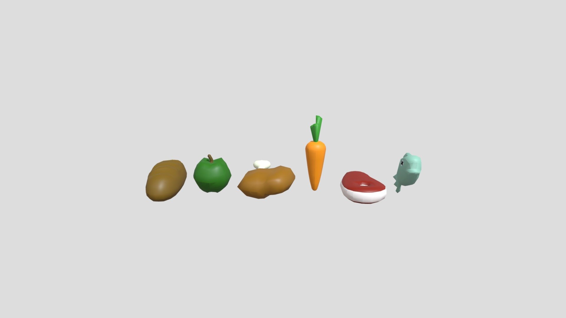 3D Food Items - 3D model by AndreiStn [25a535f] - Sketchfab