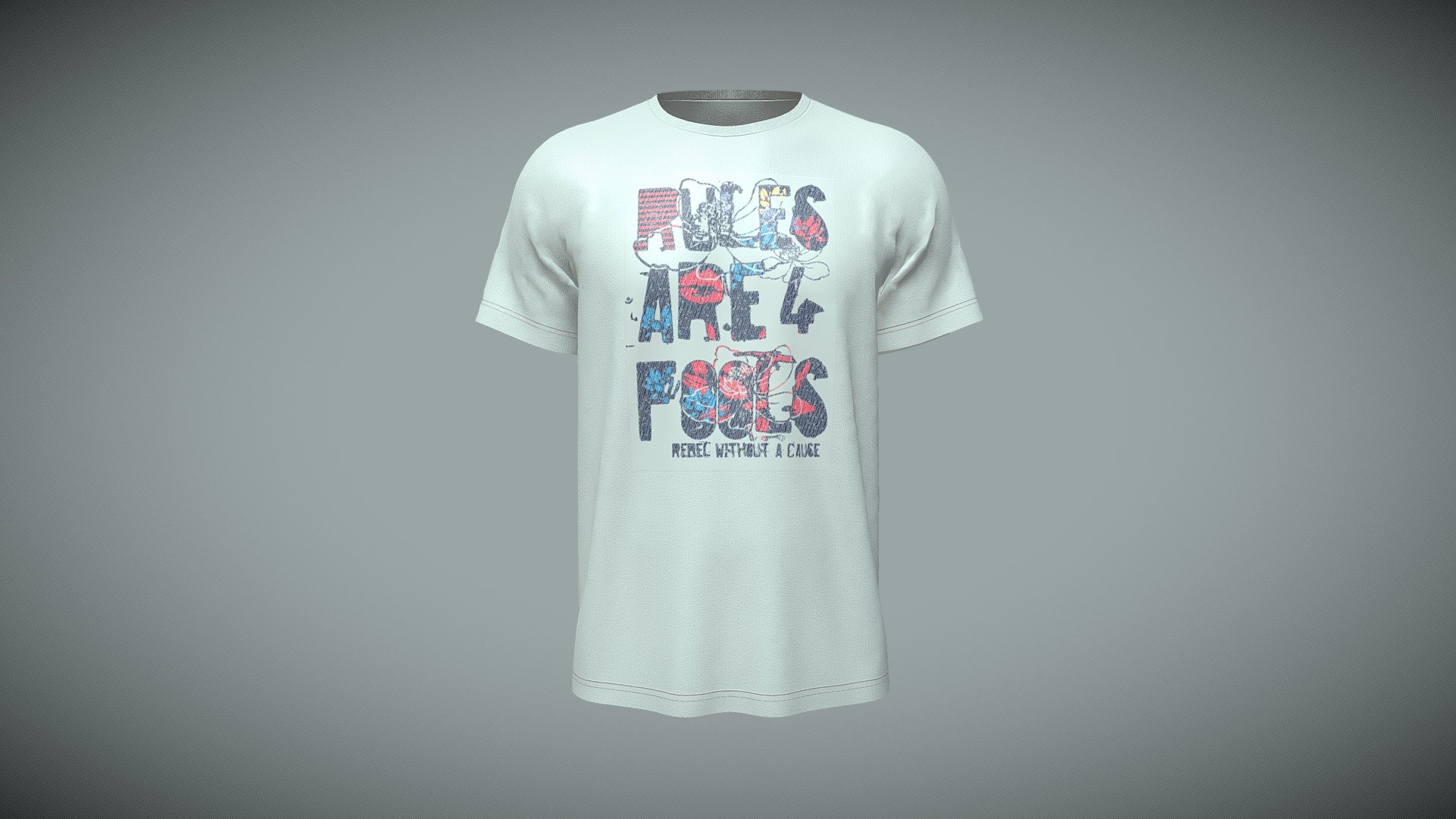 T-Shirt RULES - Buy Royalty Free 3D model by Clothing Cart ...
