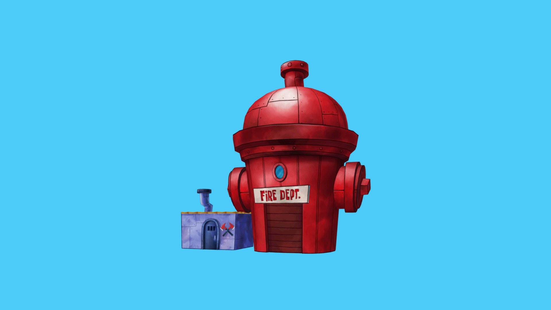 SpongeBob's Patty Pursuit - Fire Department - Download Free 3D model by ...
