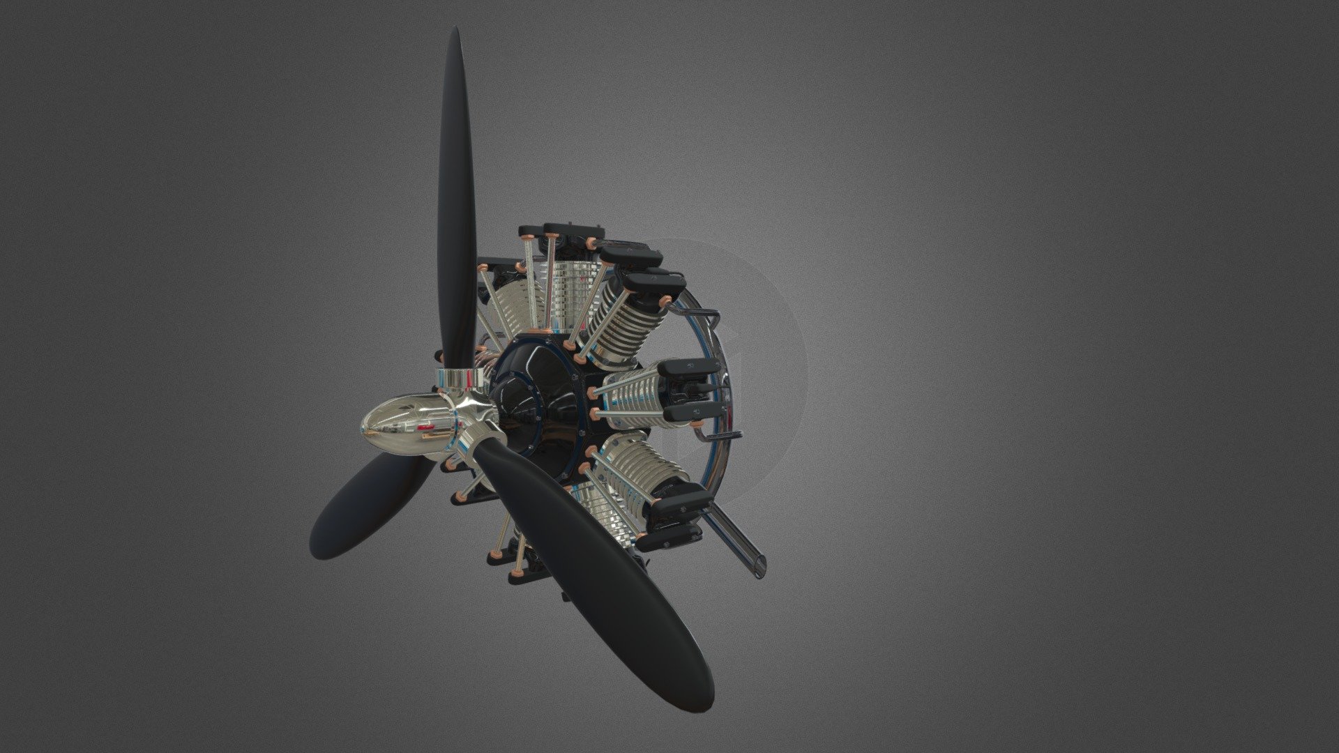 radial engine - Download Free 3D model by basharnazzal [25b49d6 ...