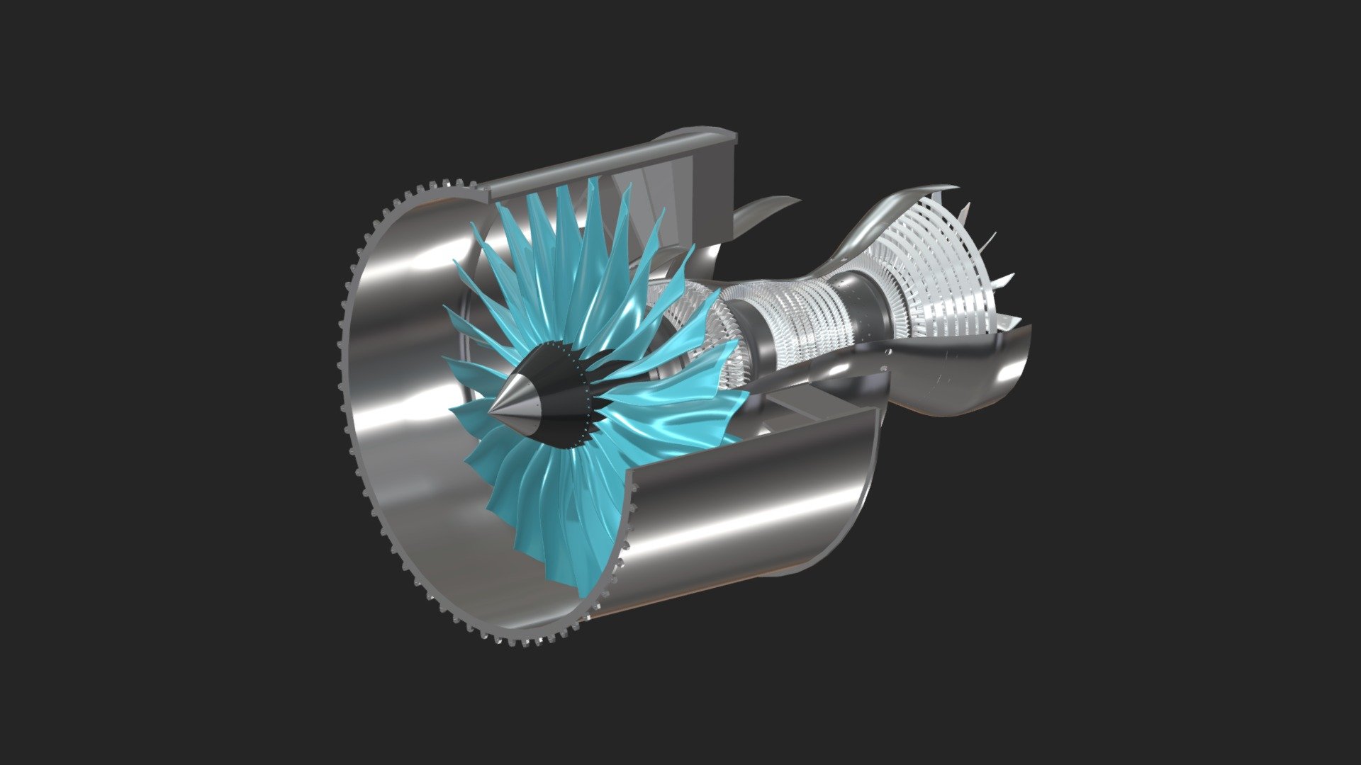 Turbine | Turbofan Engine | Jet Engine - 3D model by pira.midale ...