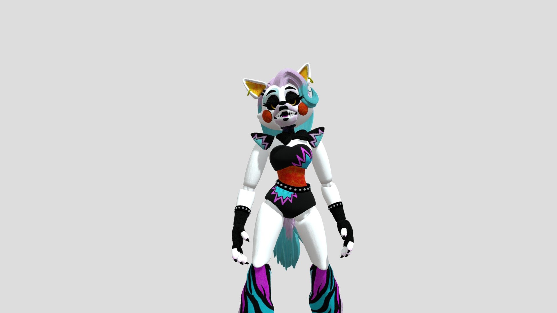 Pastel goth glamrock toy mangle - Download Free 3D model by ...