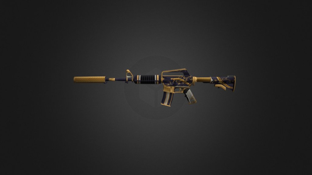 M4A1-S | Golden Coil - 3D model by krakencommunity [25b75d2] - Sketchfab